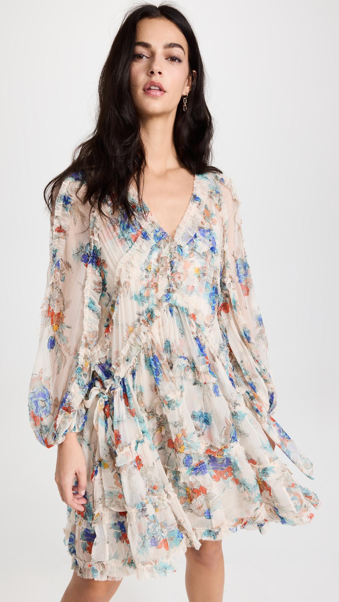 Zimmermann Clover Frill Billow Mini Dress | Lyst