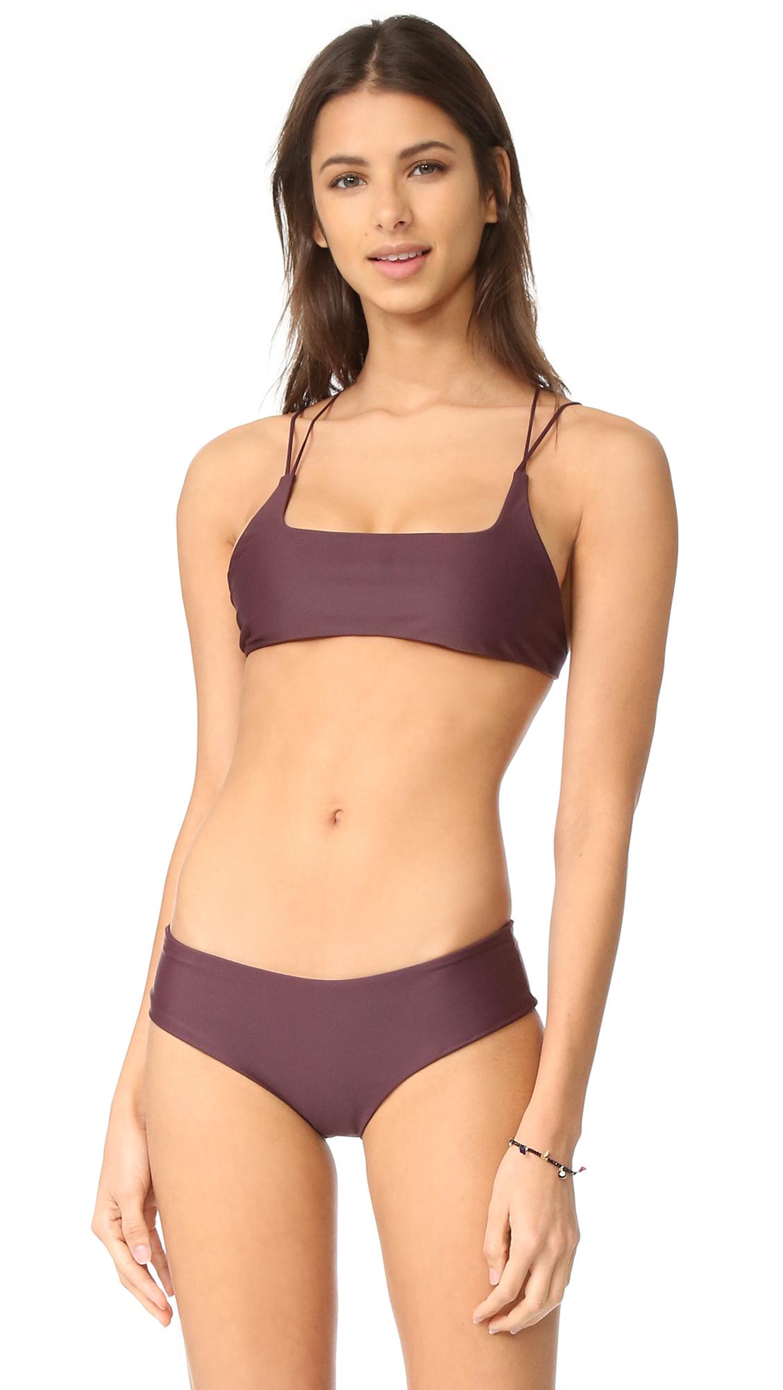 Mikoh Swimwear Alapio Bikini Top in Gray - Lyst Mikoh Swimwear Alapio Bikini Top in Gray - Lyst