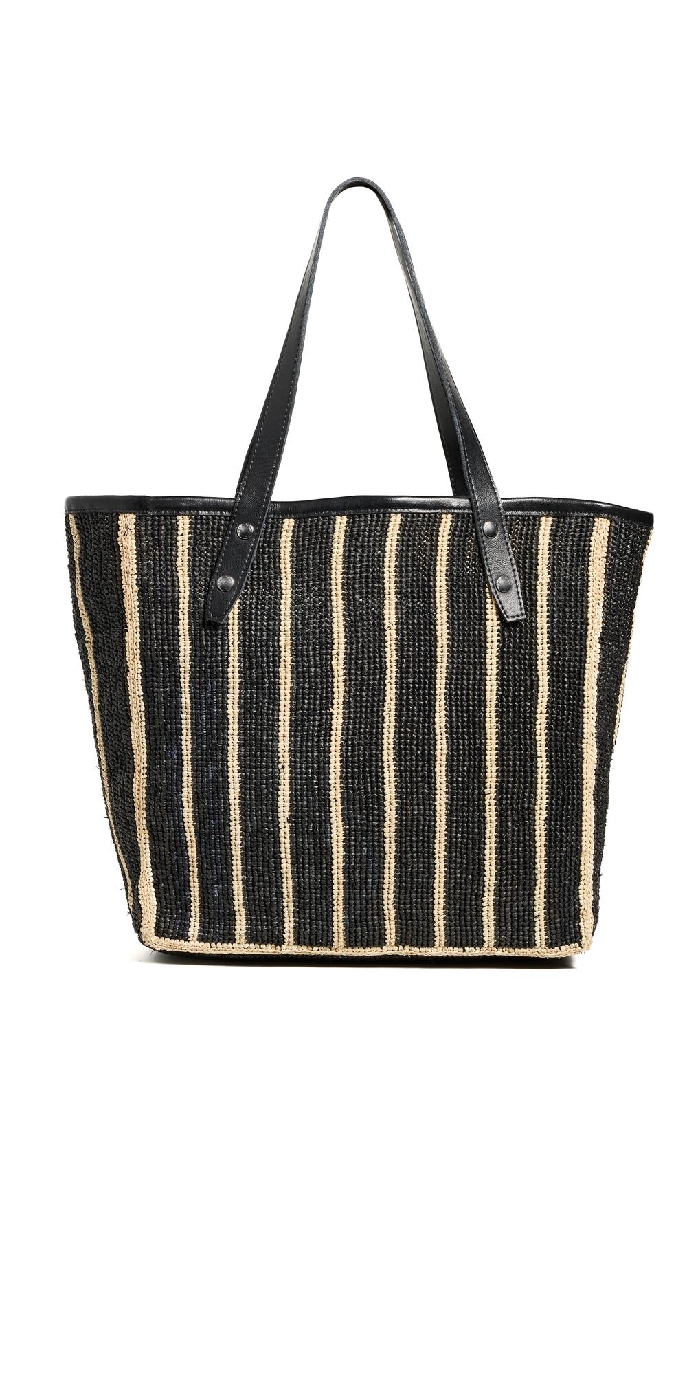 Rag & Bone Daily Tote Straw in Black | Lyst