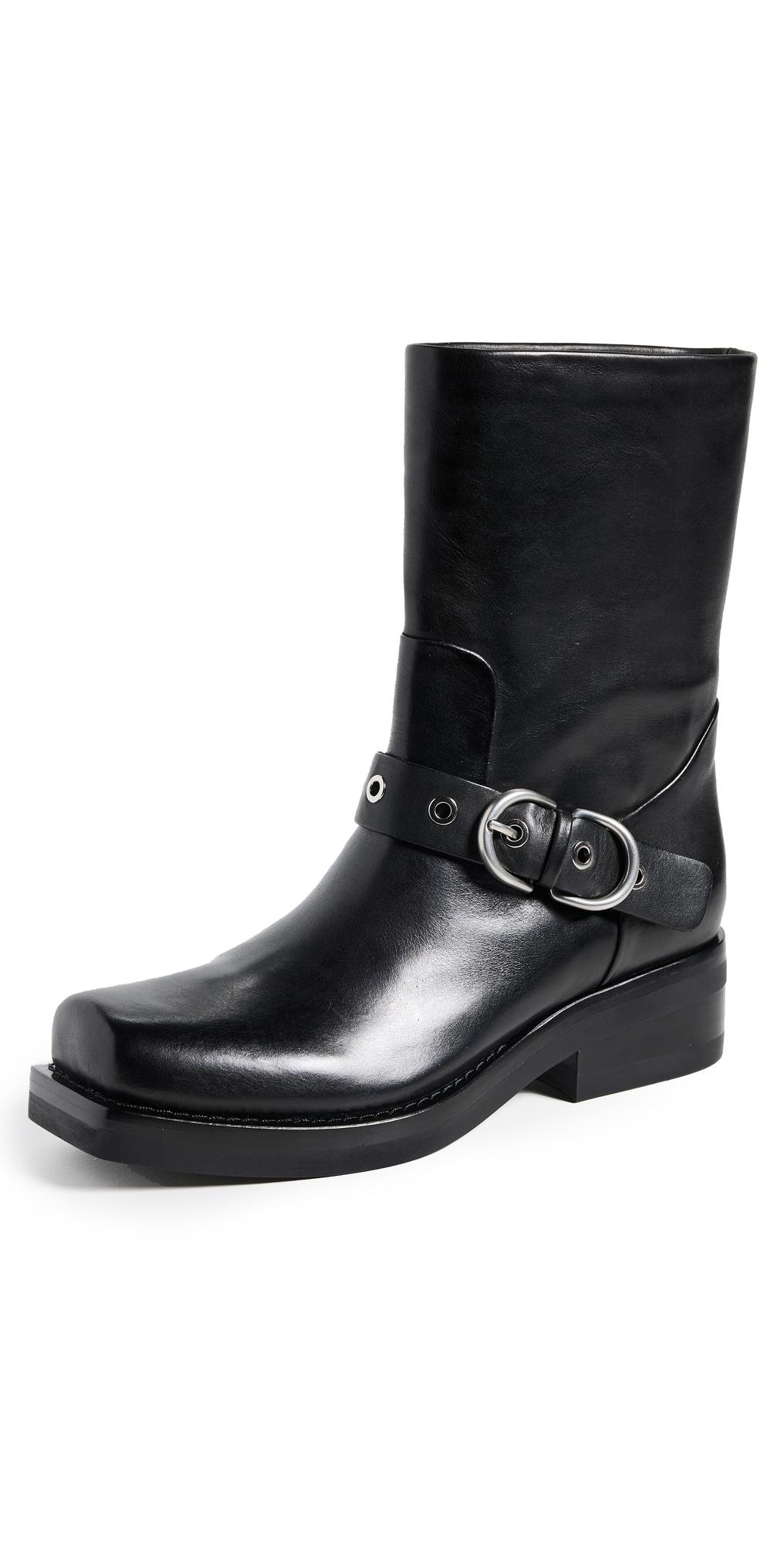 Rag & Bone Jax Moto Buckle Boots in Black | Lyst