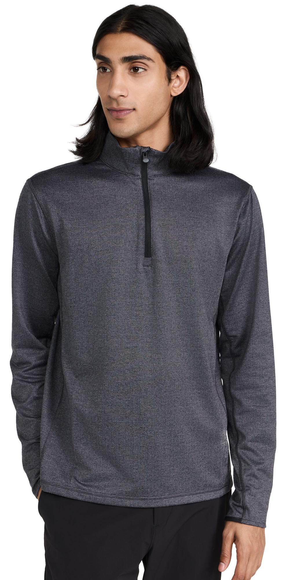 Greyson Greyon Tate Herringbone Ock Neck Quarter Zip Back Herringbone ...