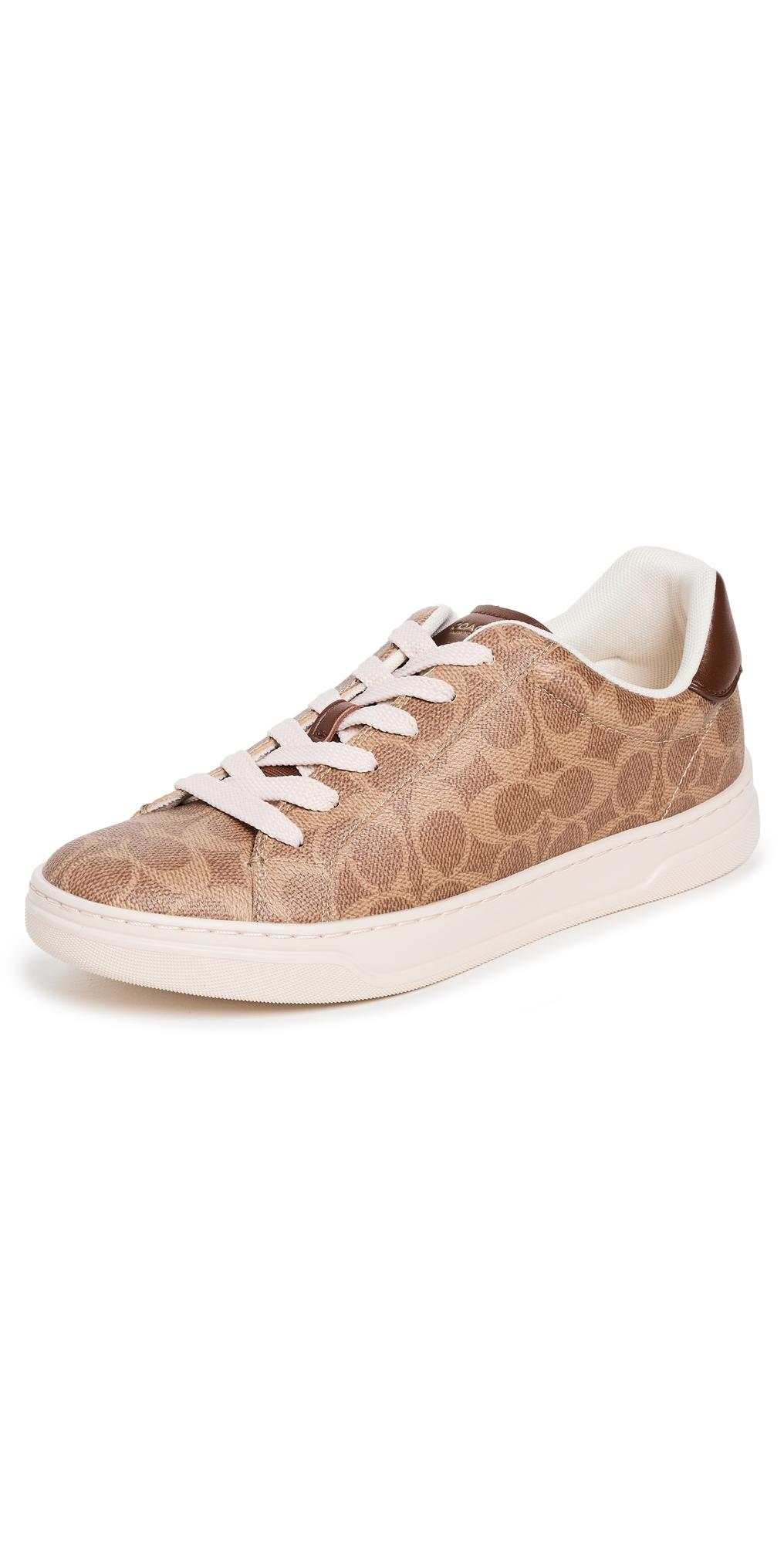 COACH High Line Signature Coated Canvas Sneakers | Lyst