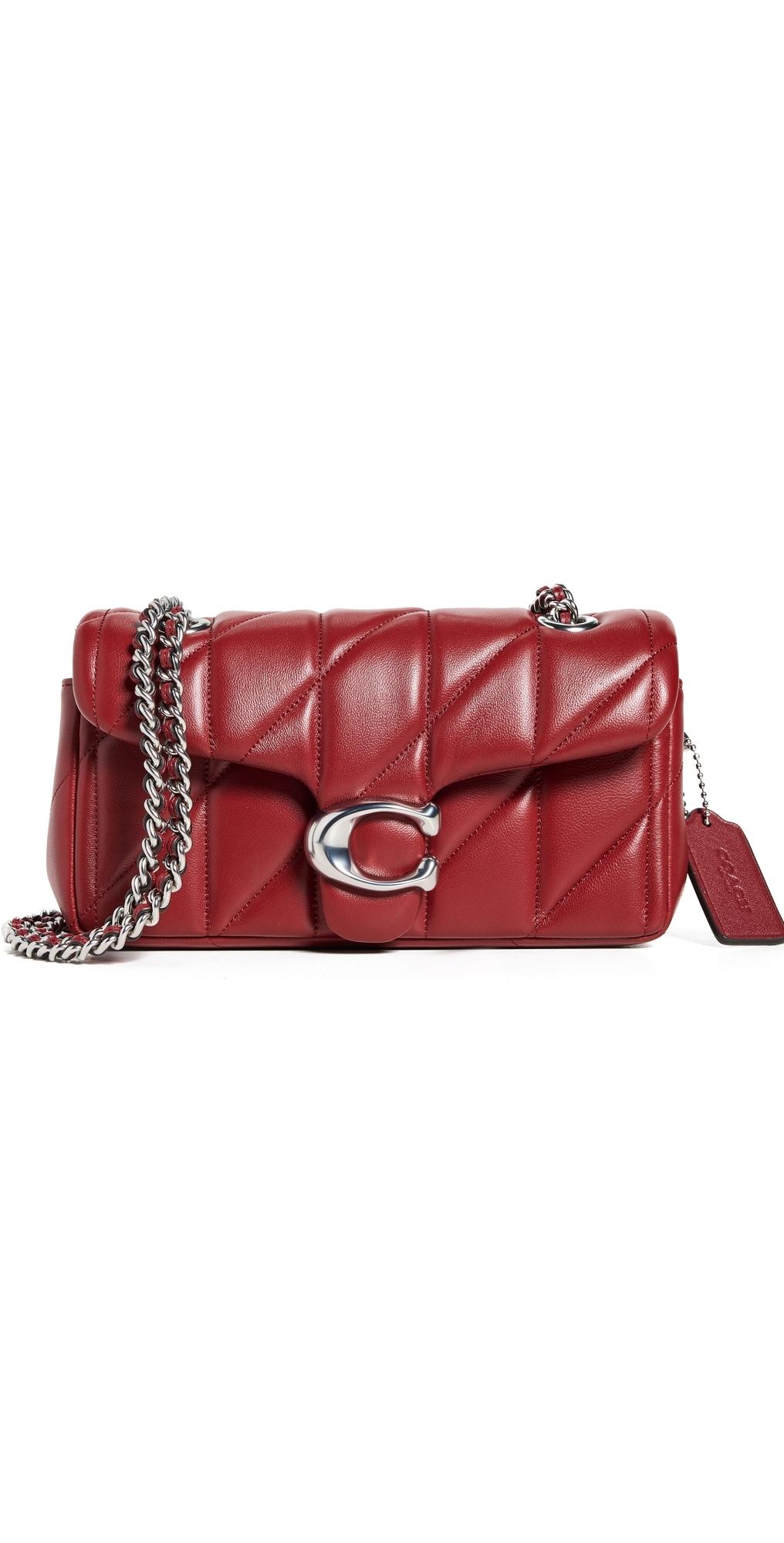 COACH Quilted Tabby Shoulder Bag 20 With Chain in Red | Lyst