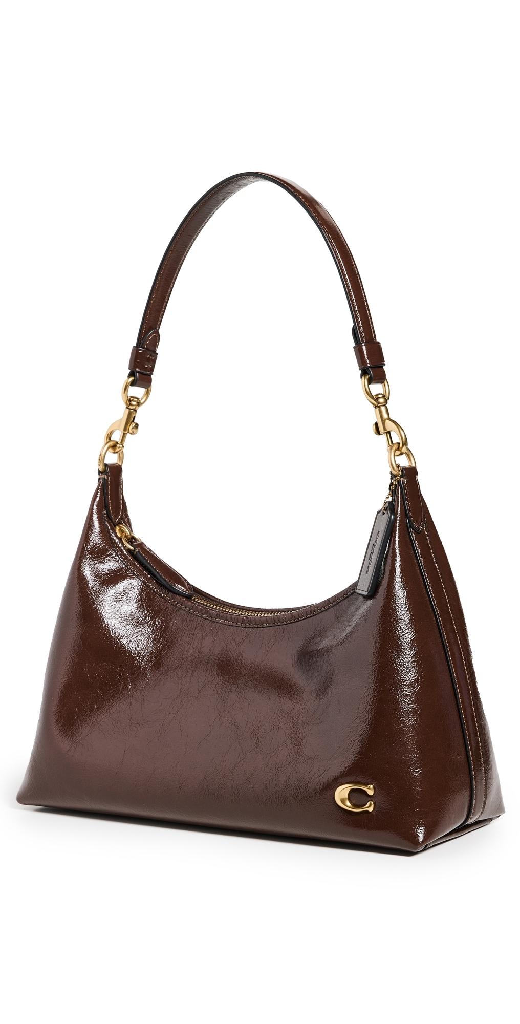 COACH Glazed Juliet Shoulder Bag in Brown | Lyst