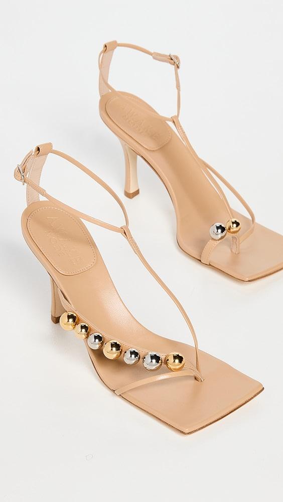 A.W.A.K.E. MODE A. W.a. K.e. Mode Delta T Embellished Strap Heel ...