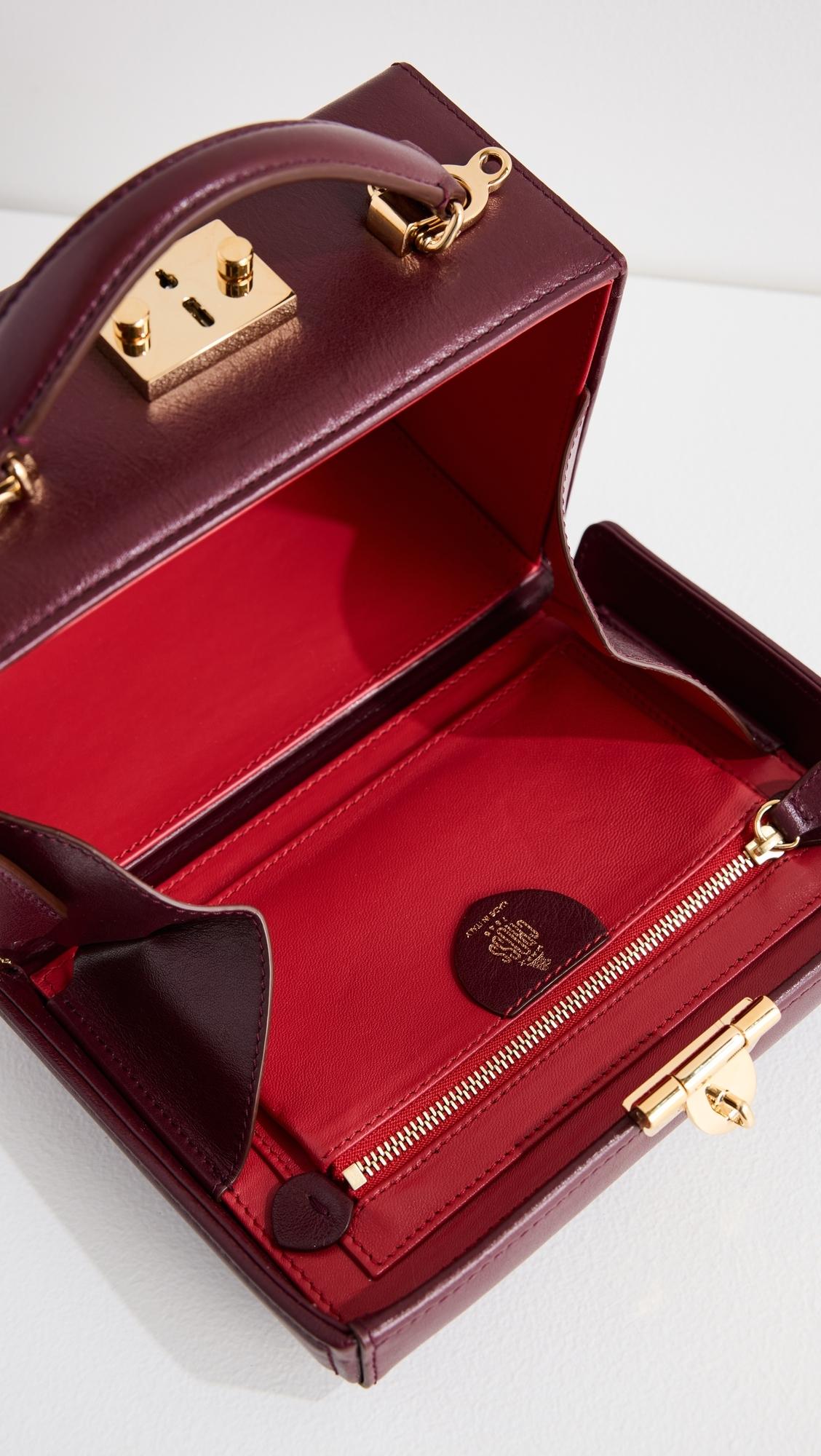 Mark Cross Grace Small Box in Red | Lyst Mark Cross Grace Small Box in Red | Lyst