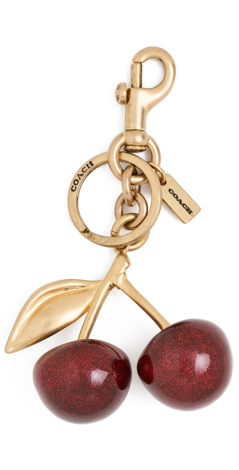 COACH Resin Cherry Bag Charm in White | Lyst