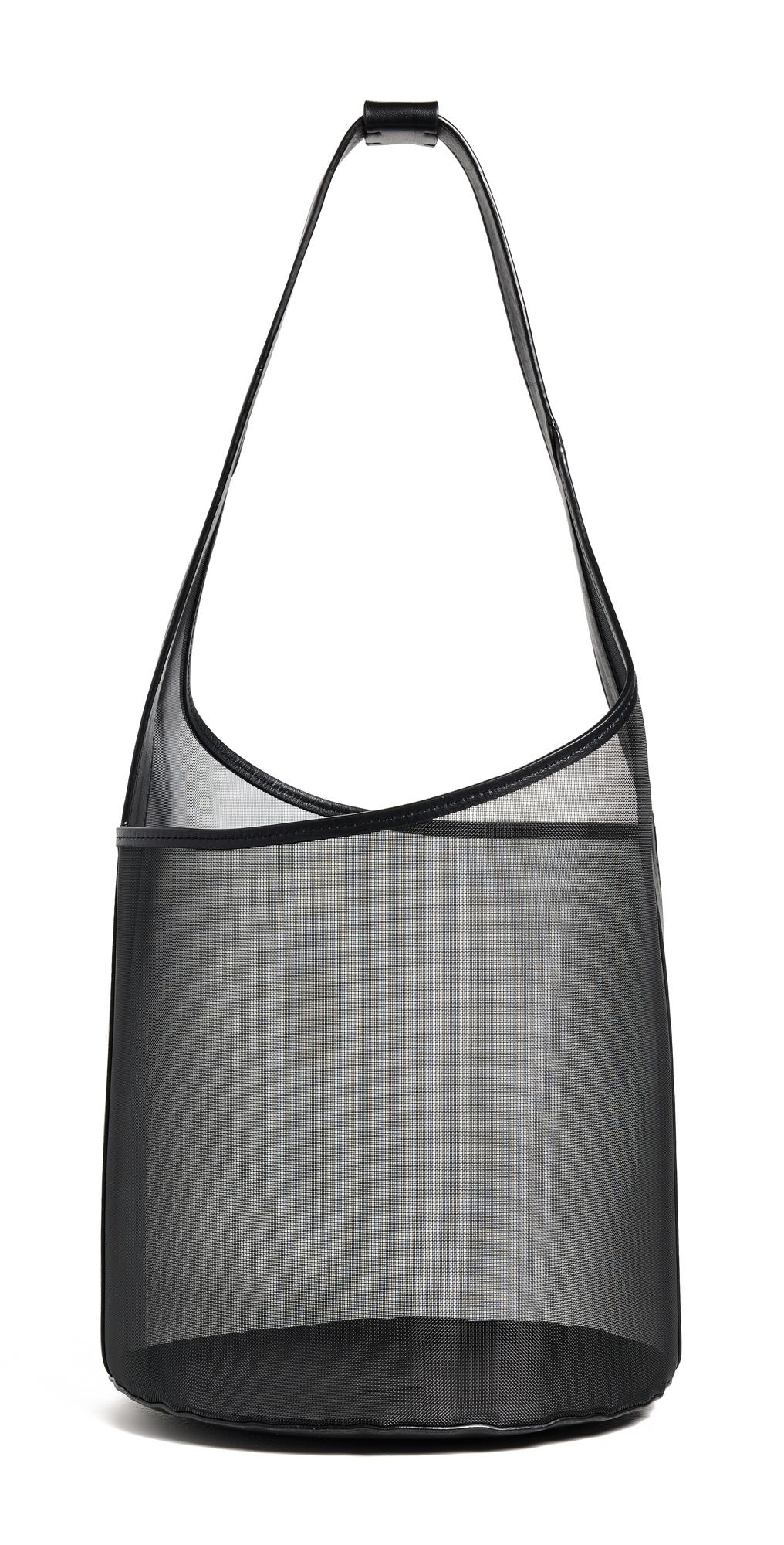 Reformation Medium Mesh Silvana Bucket Bag in Black | Lyst