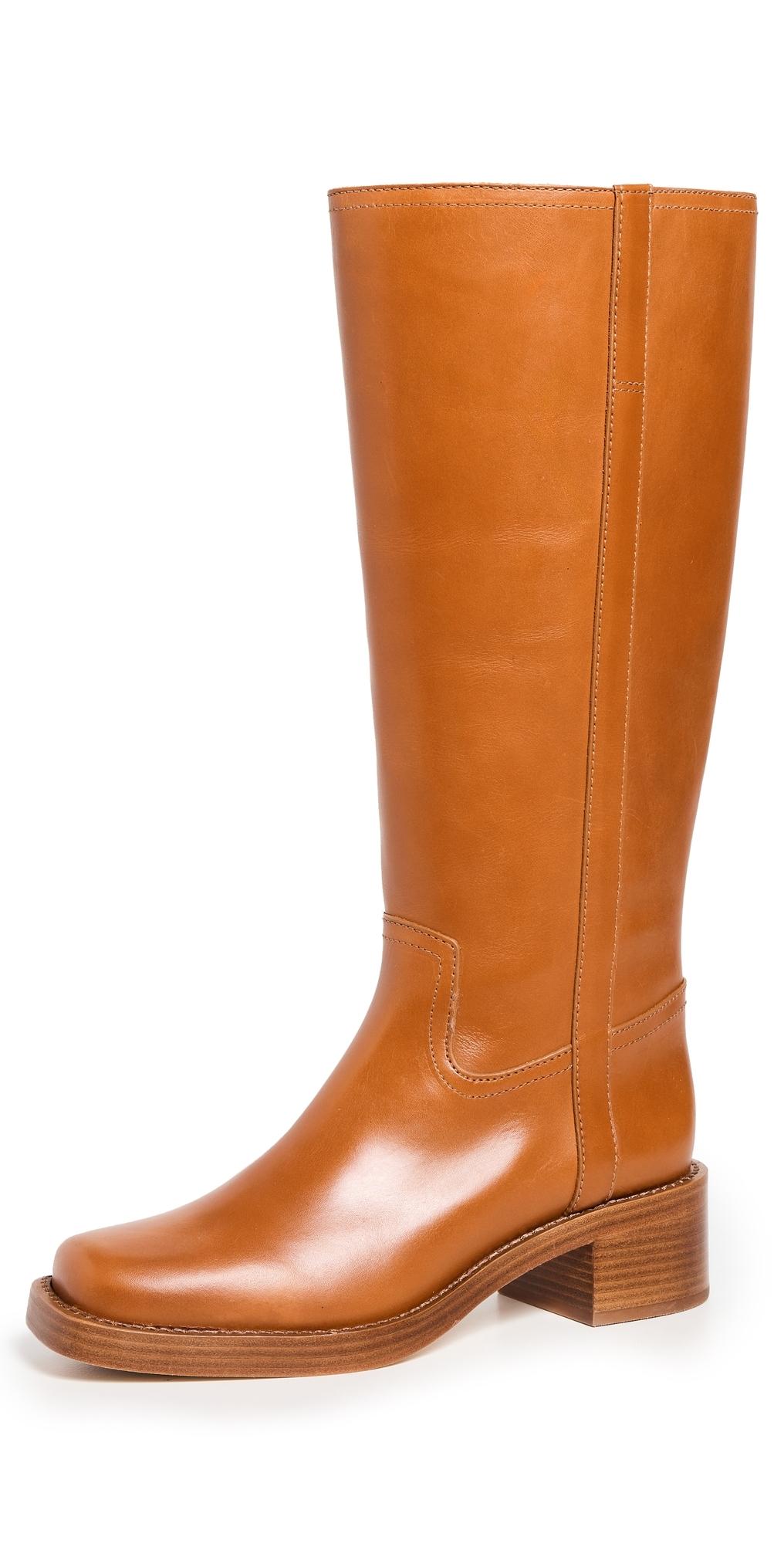 Reformation Frances Knee Boots in Brown | Lyst