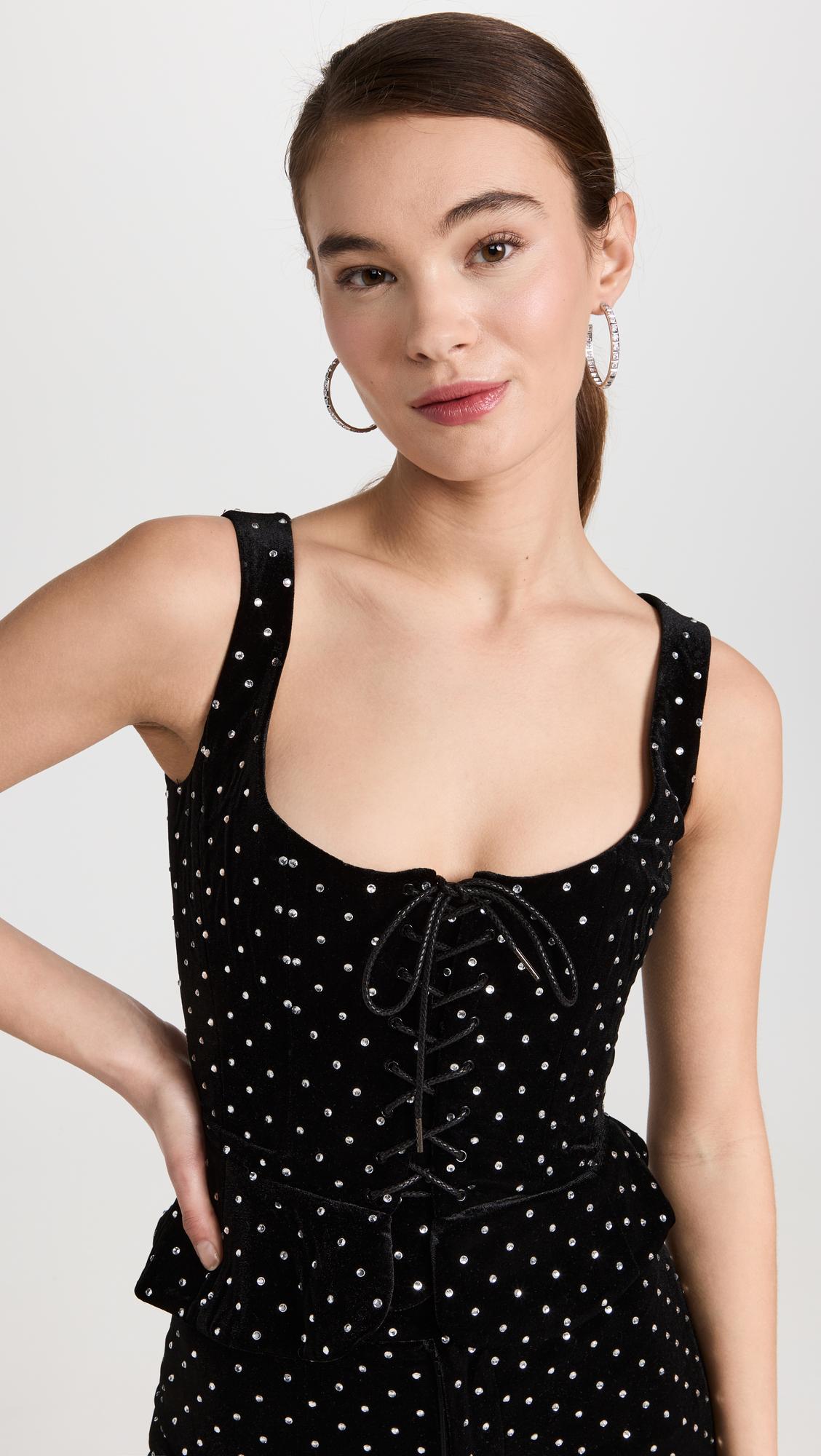 The Vampires Wife The Crystal Corset Top In Black Lyst