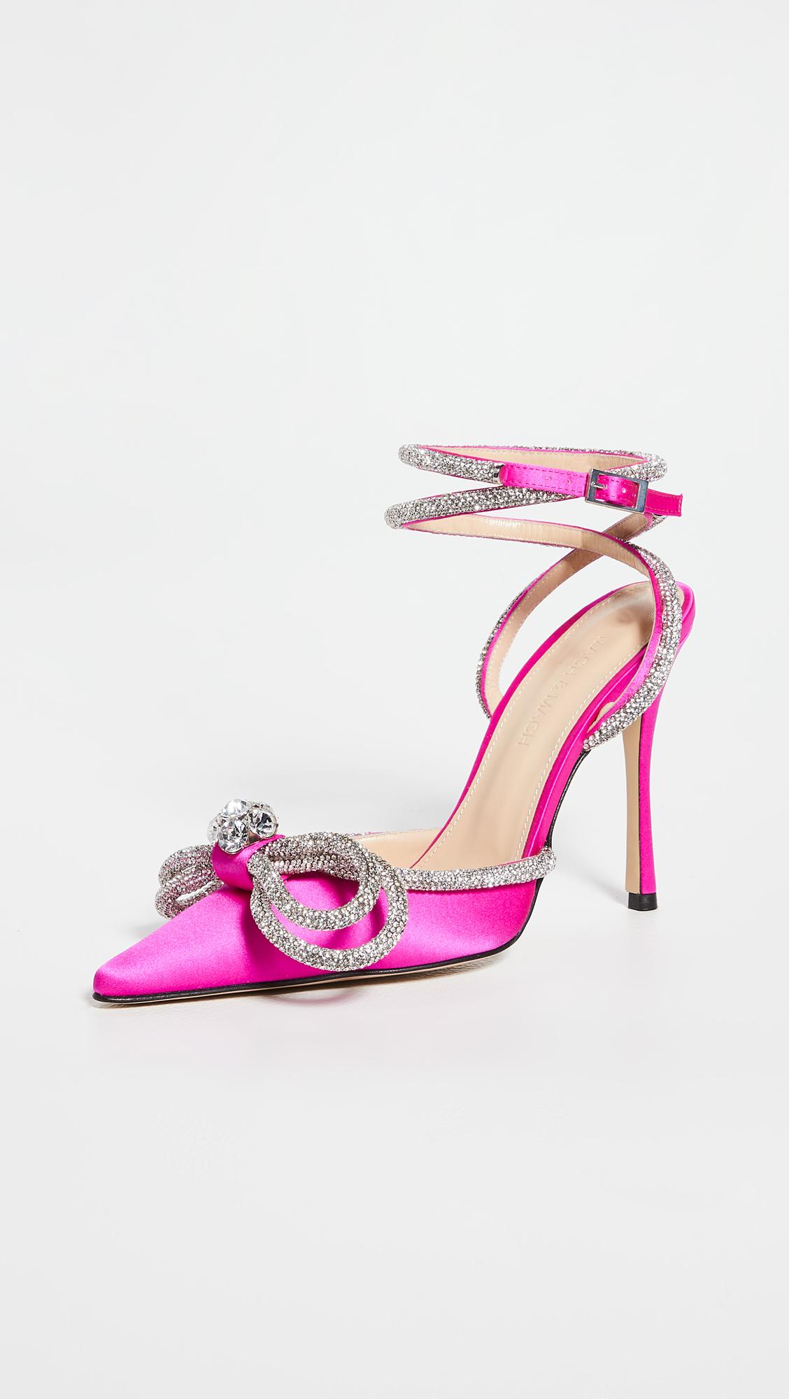 Mach & Mach Double Bow High Heels in Pink | Lyst