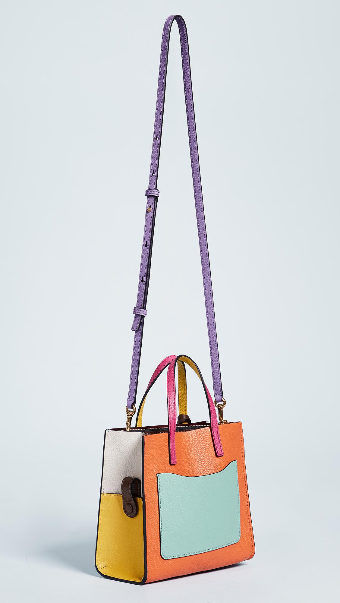 Marc Jacobs Leather Mini Grind Colorblocked Tote - Lyst