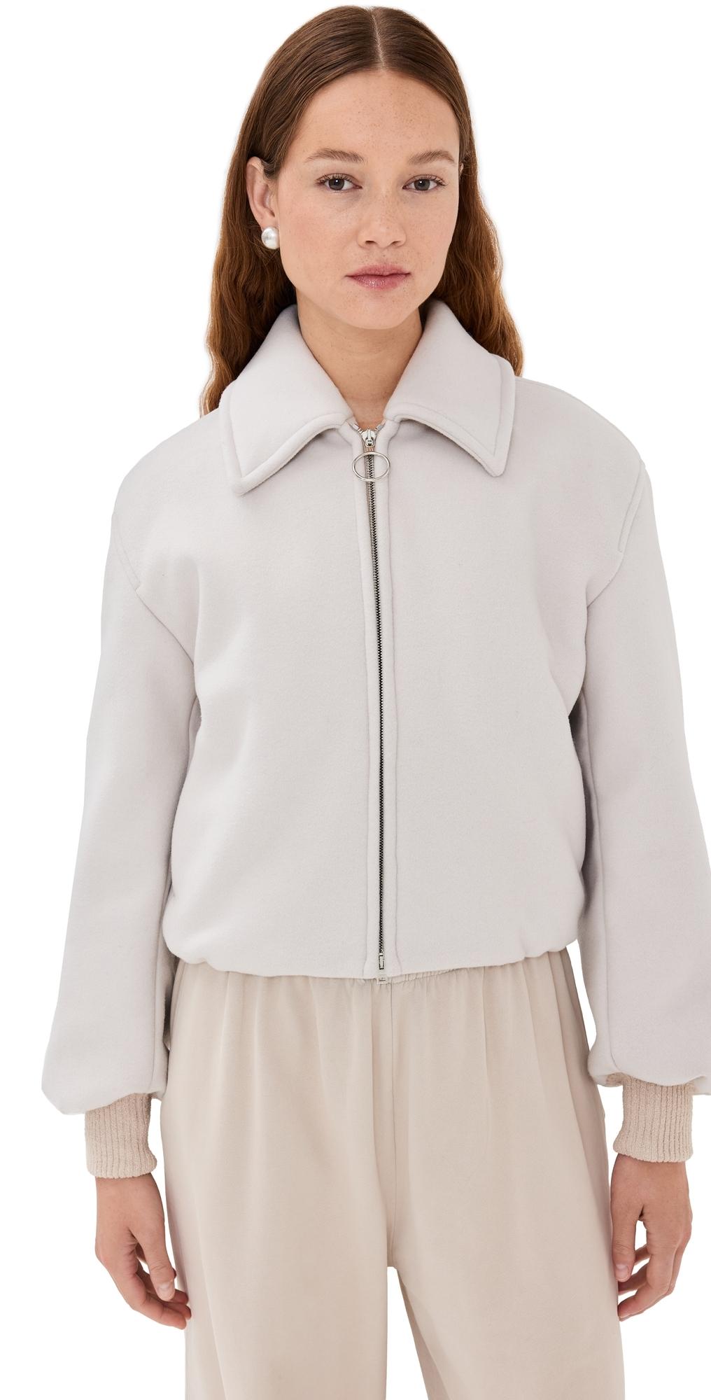 Acne Studios Owella Wool Felt Bomber Jacket in Natural | Lyst