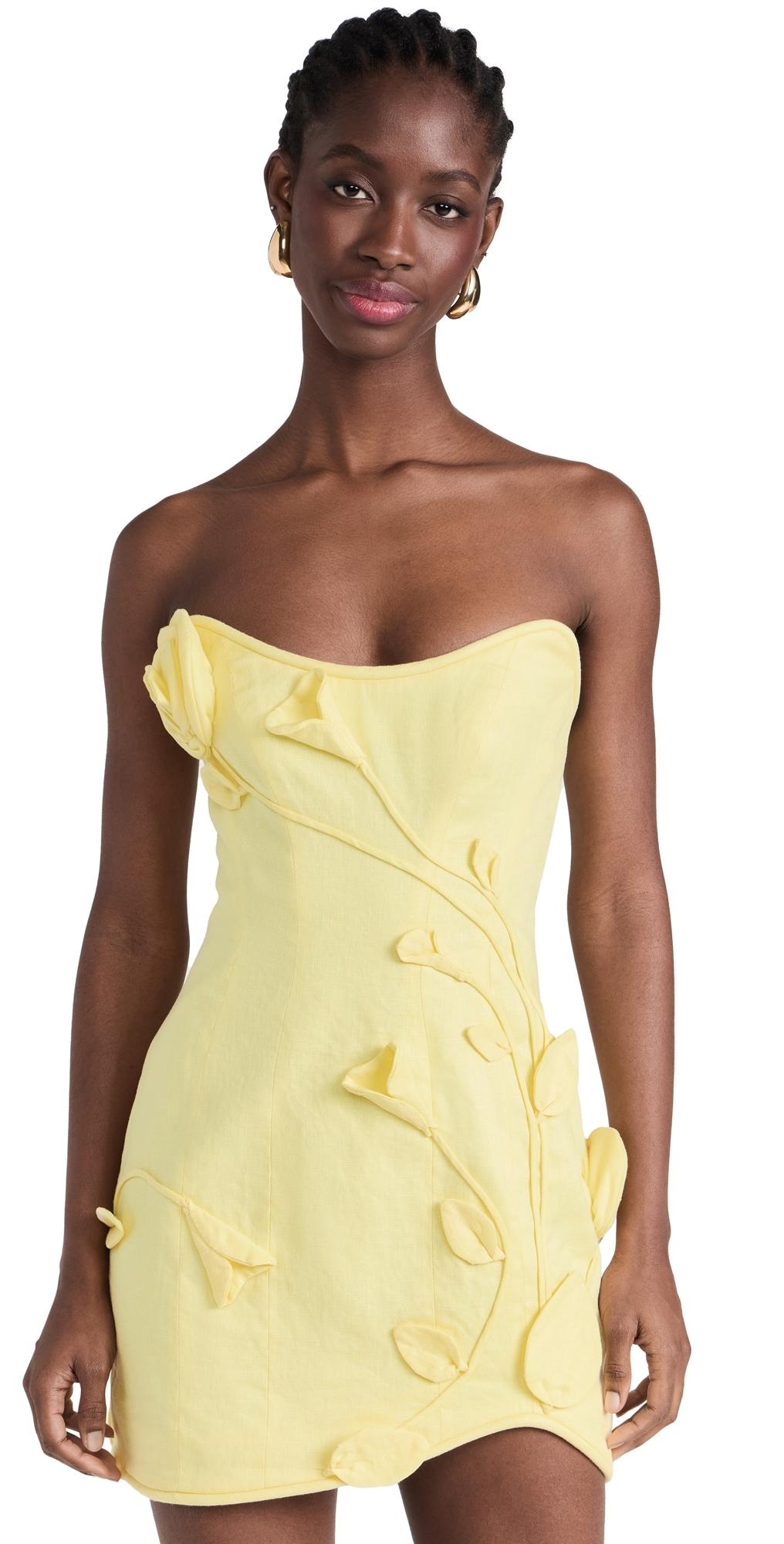 Zimmermann Matchmaker Rose Mini Dress in Yellow | Lyst