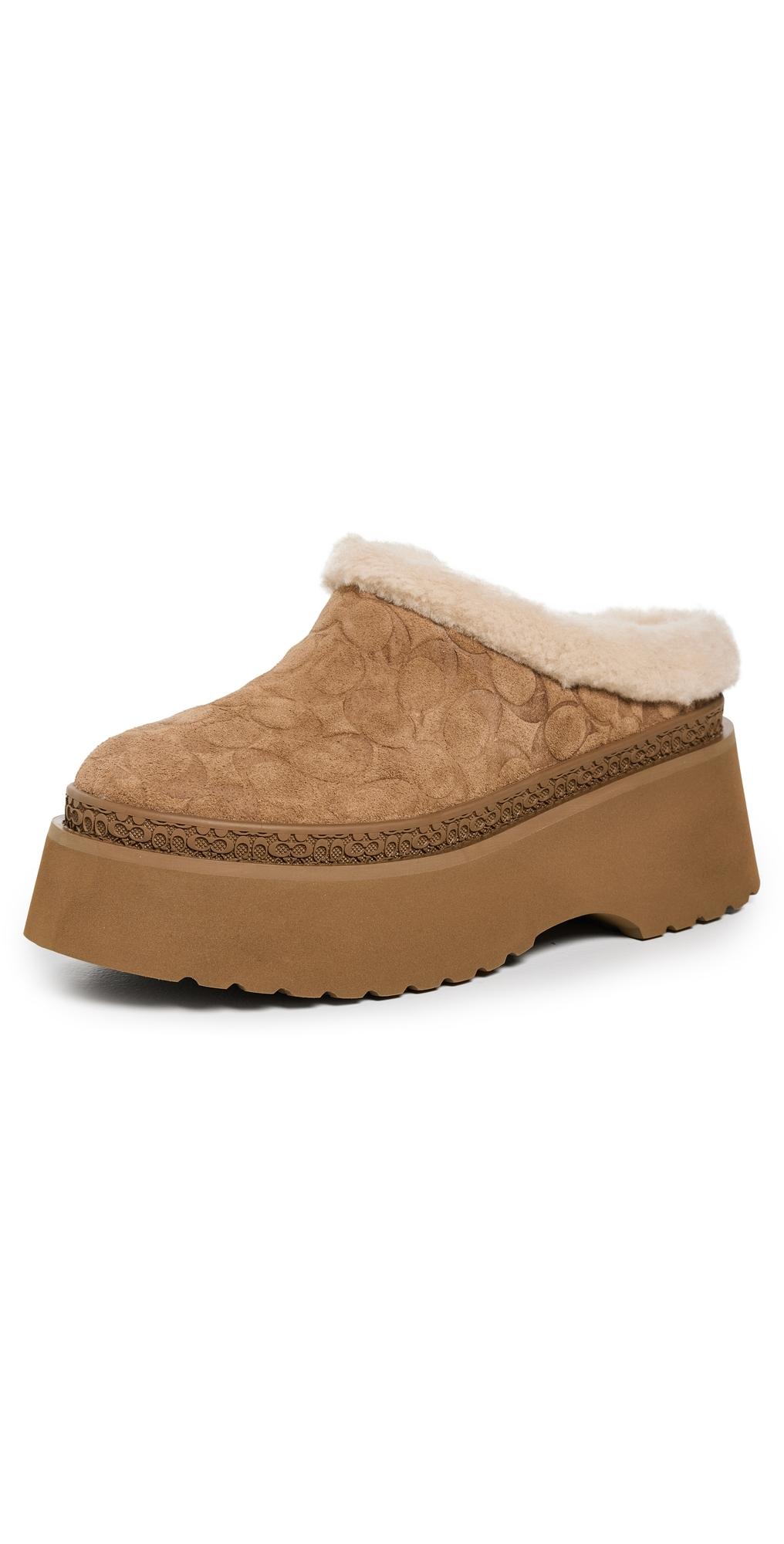 COACH Cecilia Sherpa Clogs in White | Lyst