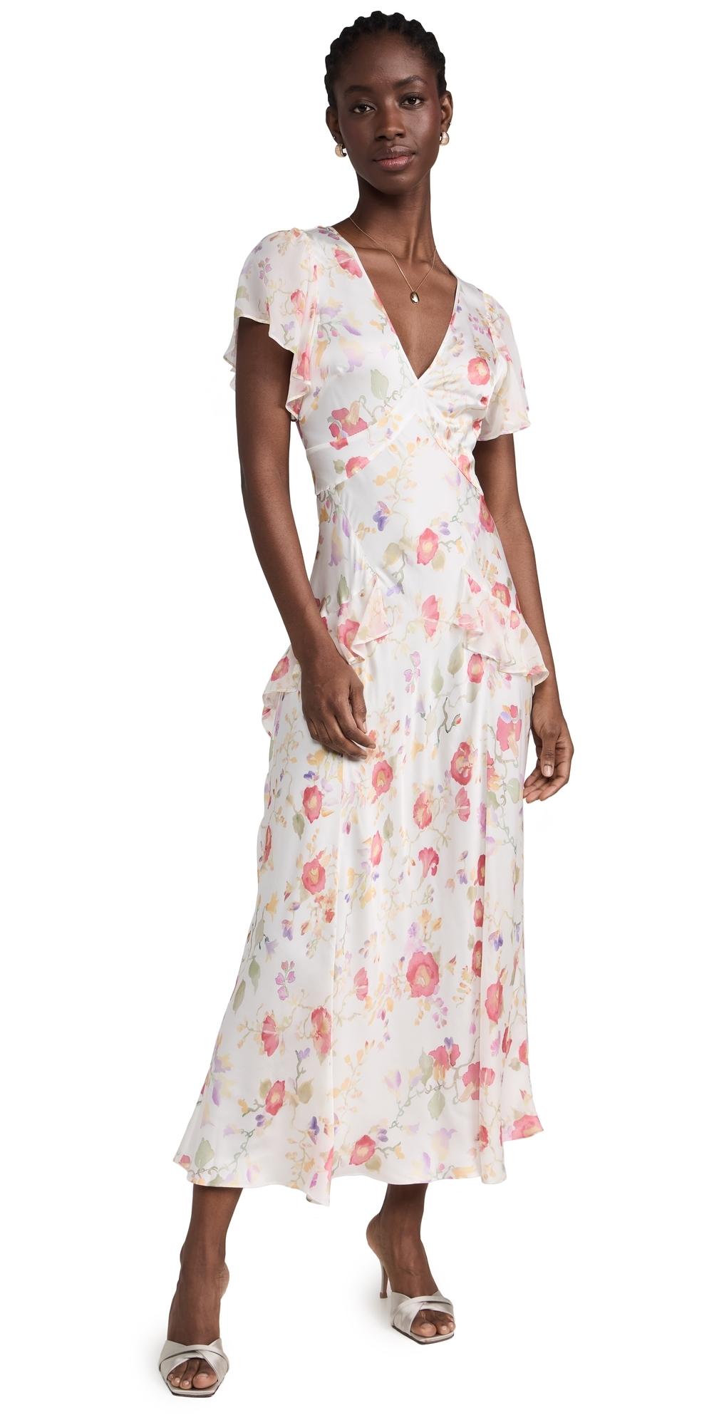 RIXO London Evie Dre Waterbloo Ivory | Lyst