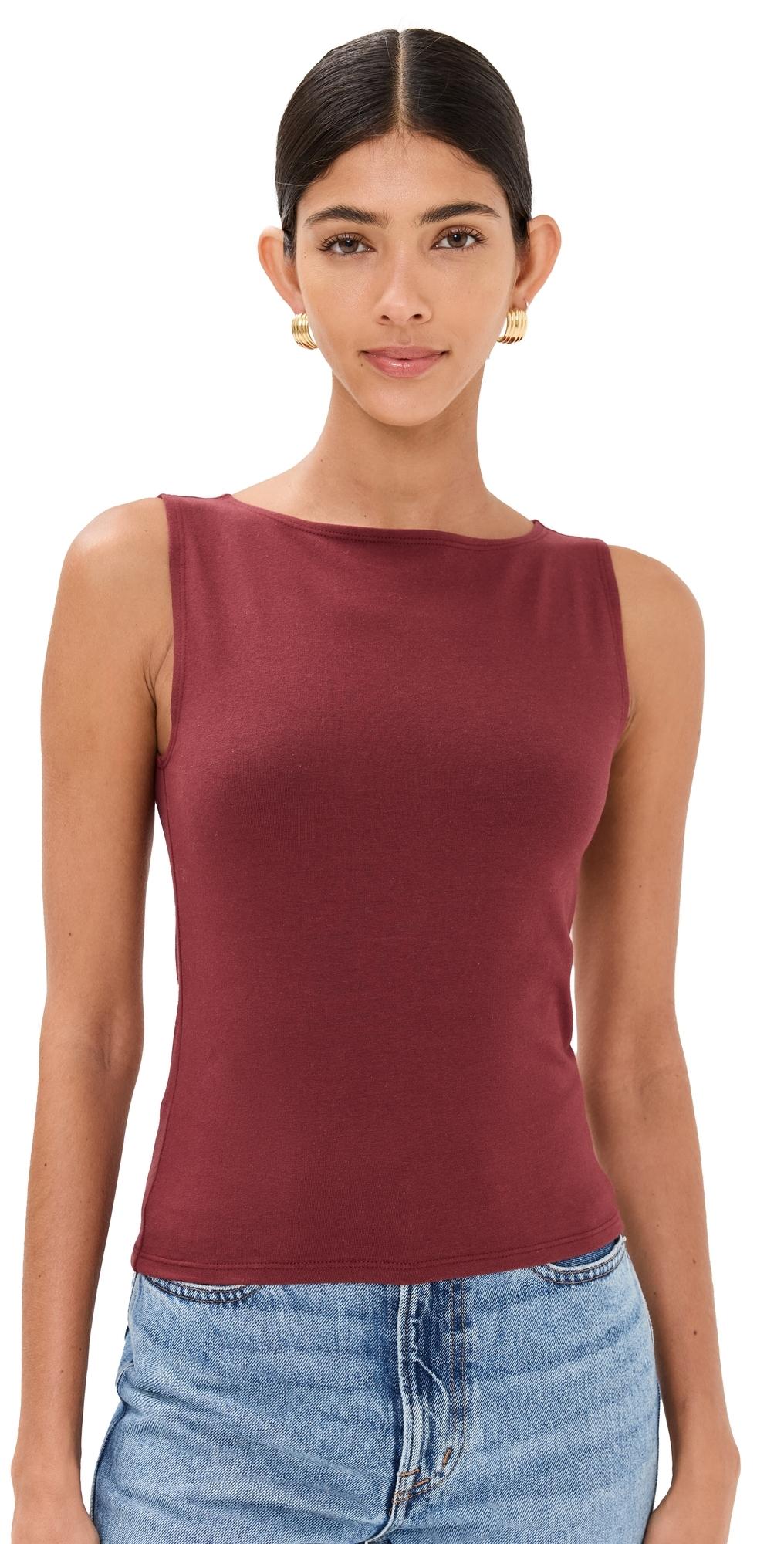 Reformation Reforation Duk Knit Top in Red | Lyst