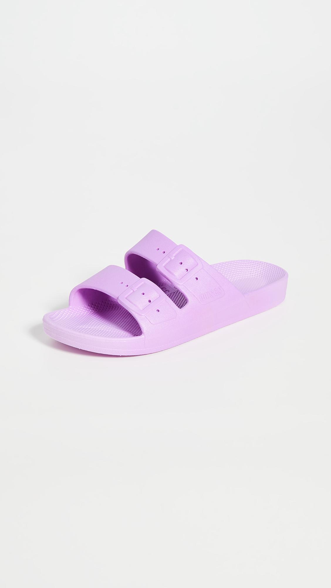 FREEDOM MOSES Moses Two Band Slides in Pink | Lyst
