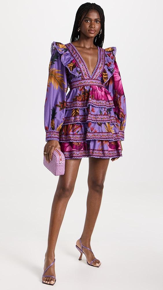 FARM Rio Purple Flower Mini Dre Maxi Flower Purple in Red | Lyst