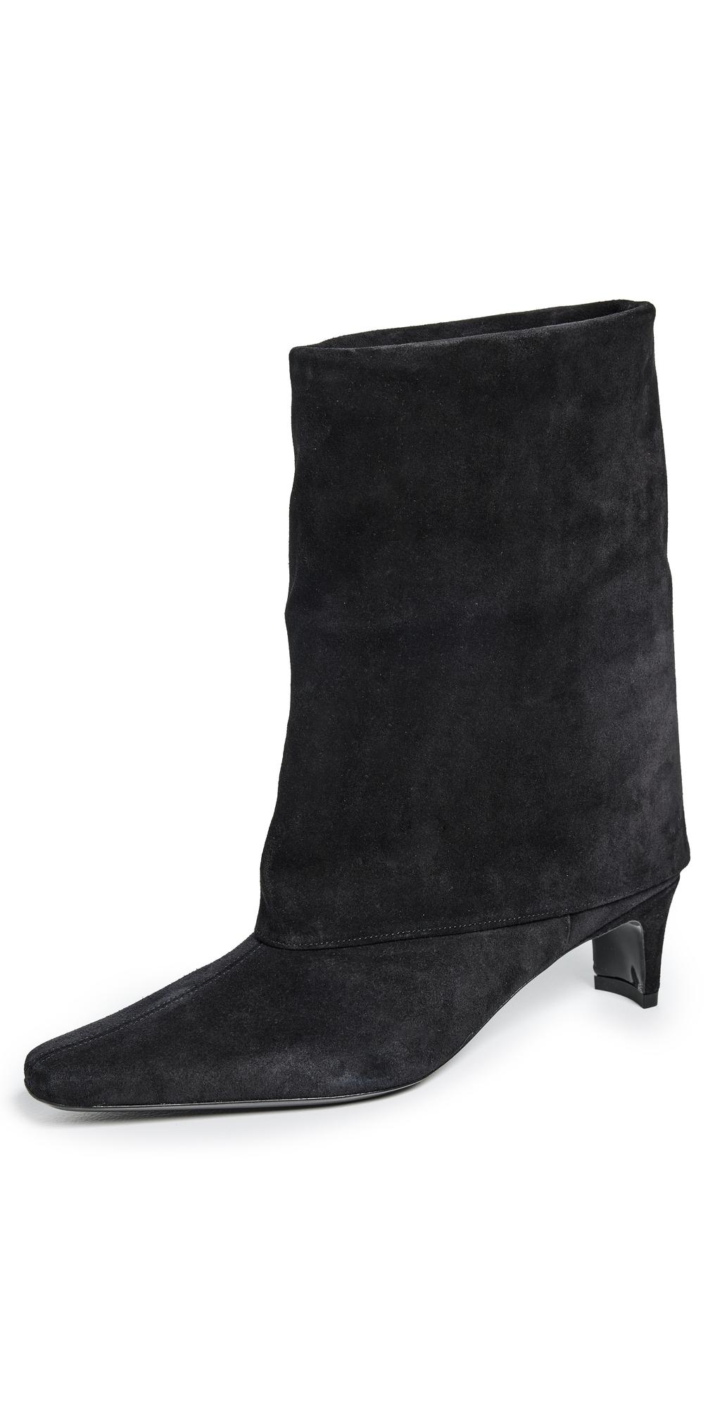 STAUD Wally Fold Over Boots 35 in Black | Lyst