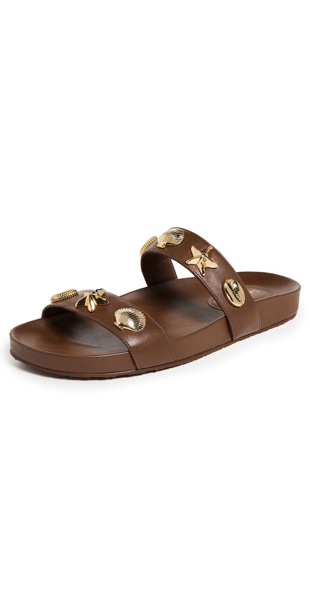 Larroude Madison Slides in Brown | Lyst