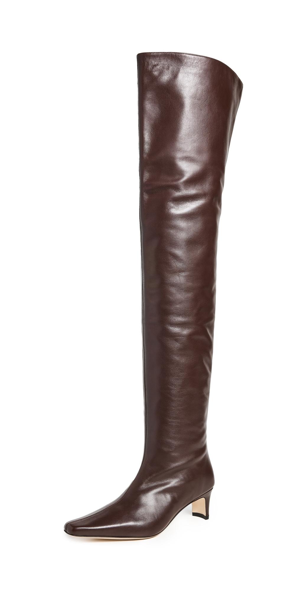 STAUD Wally Over The Knee Boots in Brown | Lyst