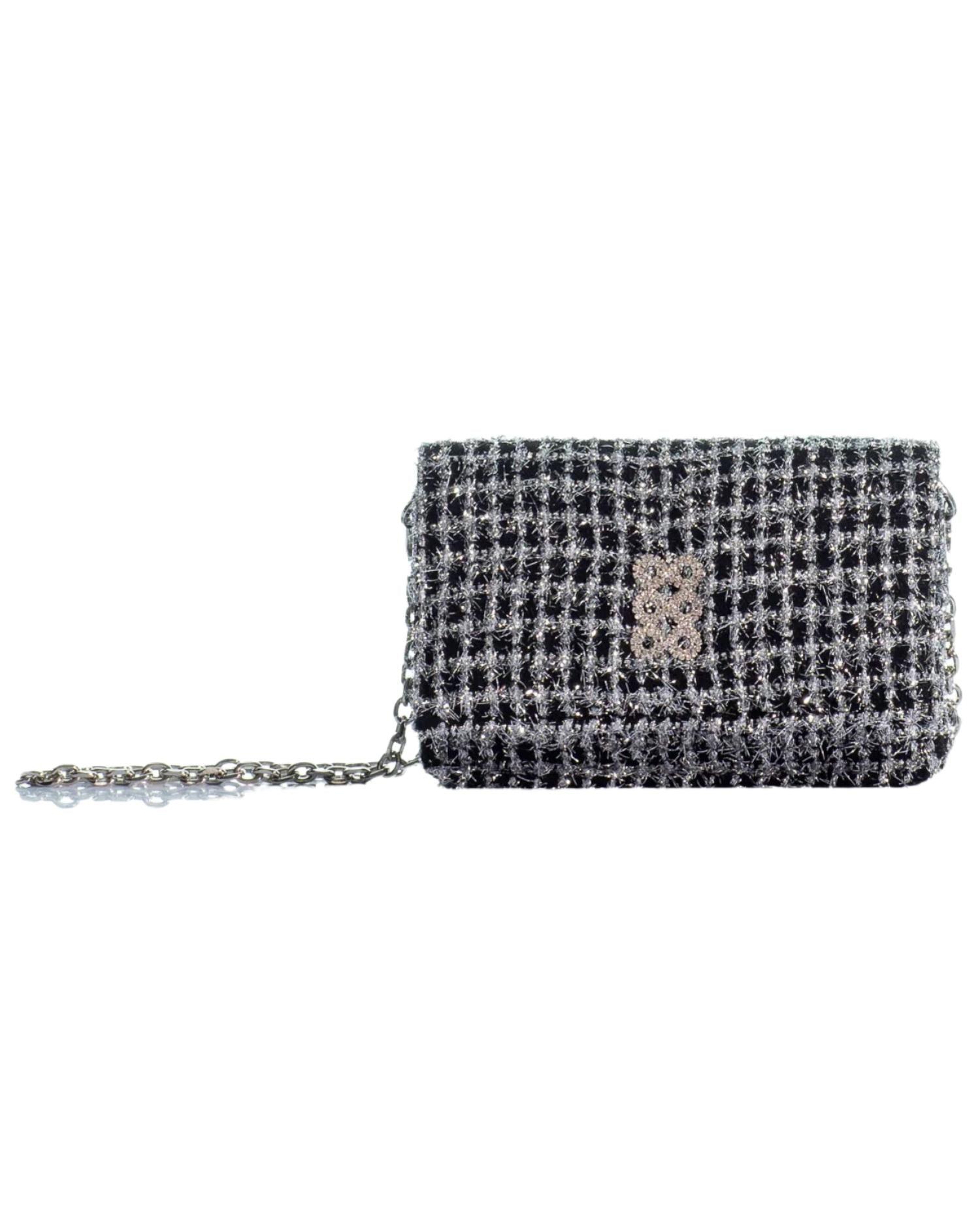 Kooreloo Mini Paris Sparkle Crossbody Bag in White | Lyst