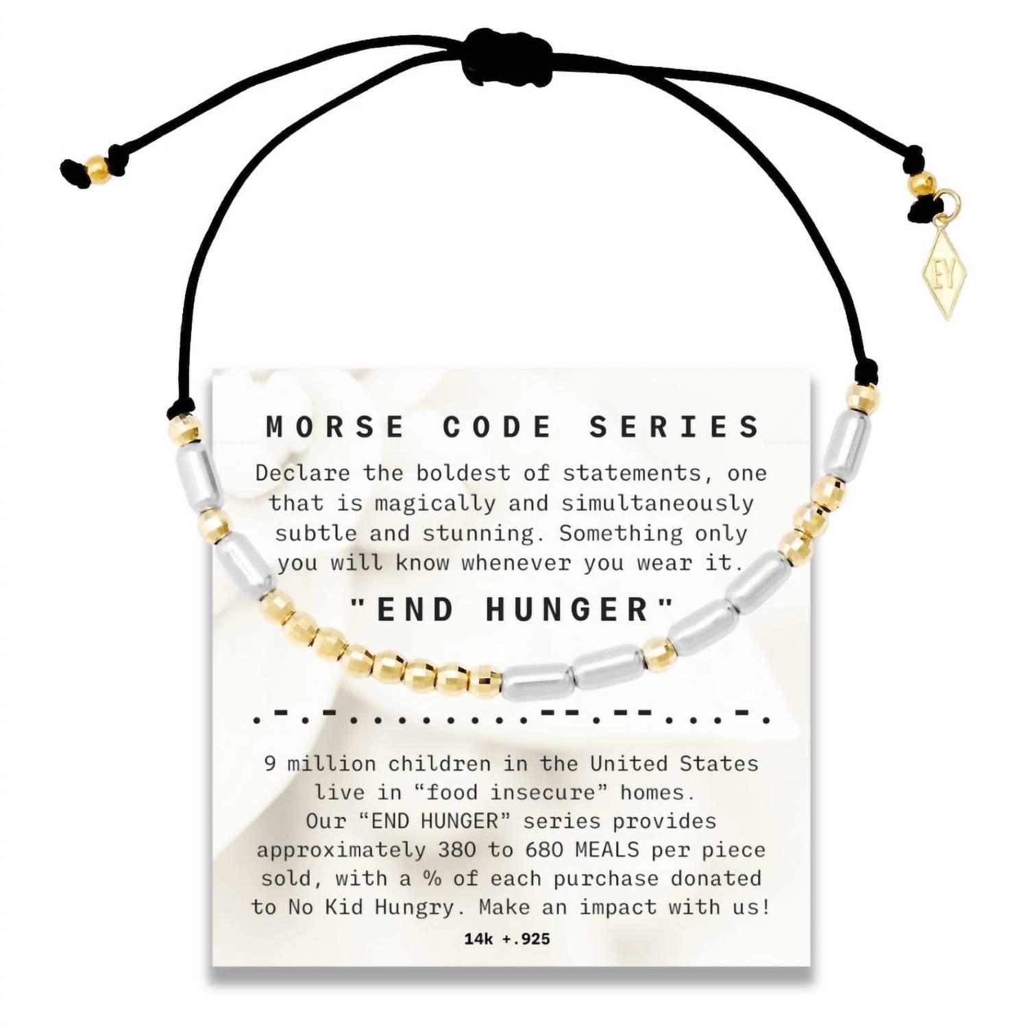 Elliot Young "Morse Code" Series End Hunger Bracelet in White | Lyst