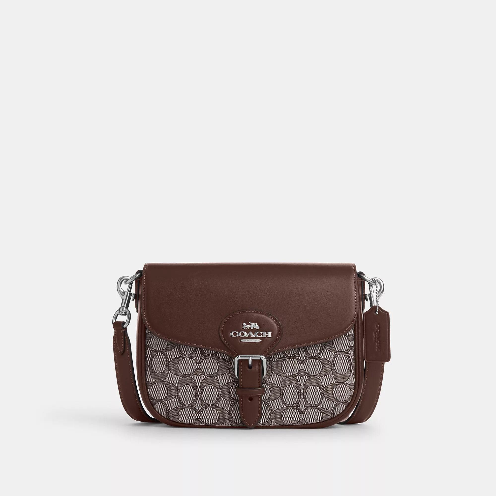 COACH Amelia Saddle Bag in Brown | Lyst
