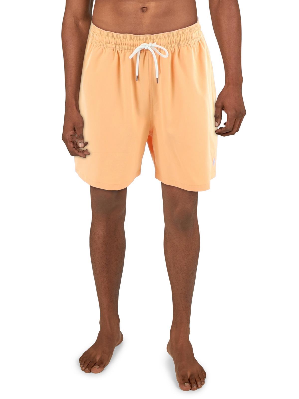 Polo Ralph Lauren Logo Polyester Swim Trunks in Natural for Men | Lyst