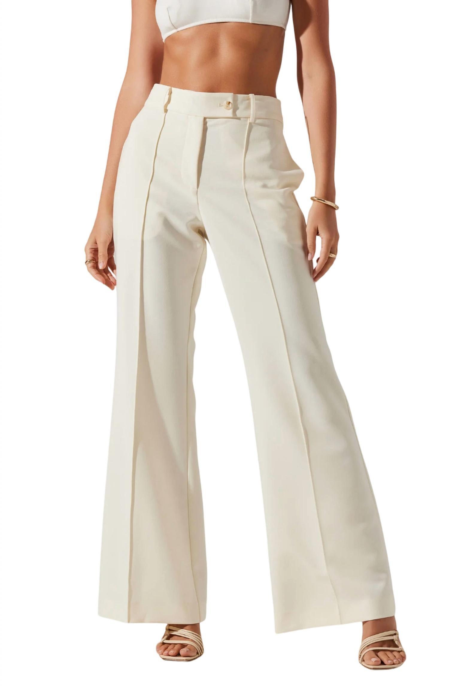 Astr Chaser Pants in Natural | Lyst