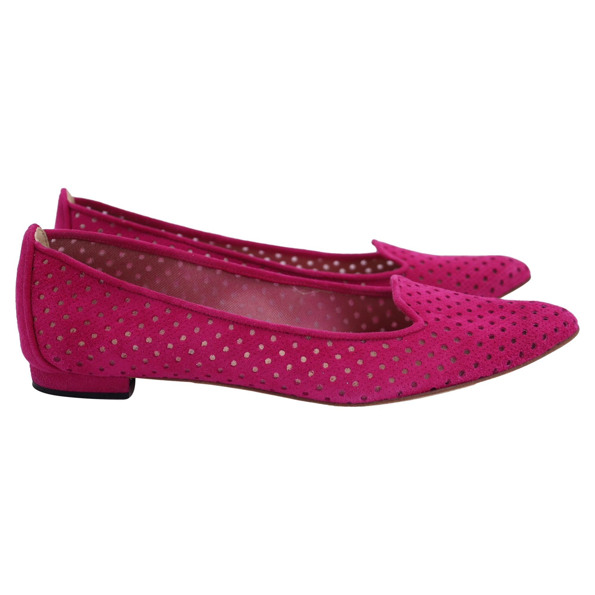 Manolo Blahnik Perforated Loafers in Purple | Lyst