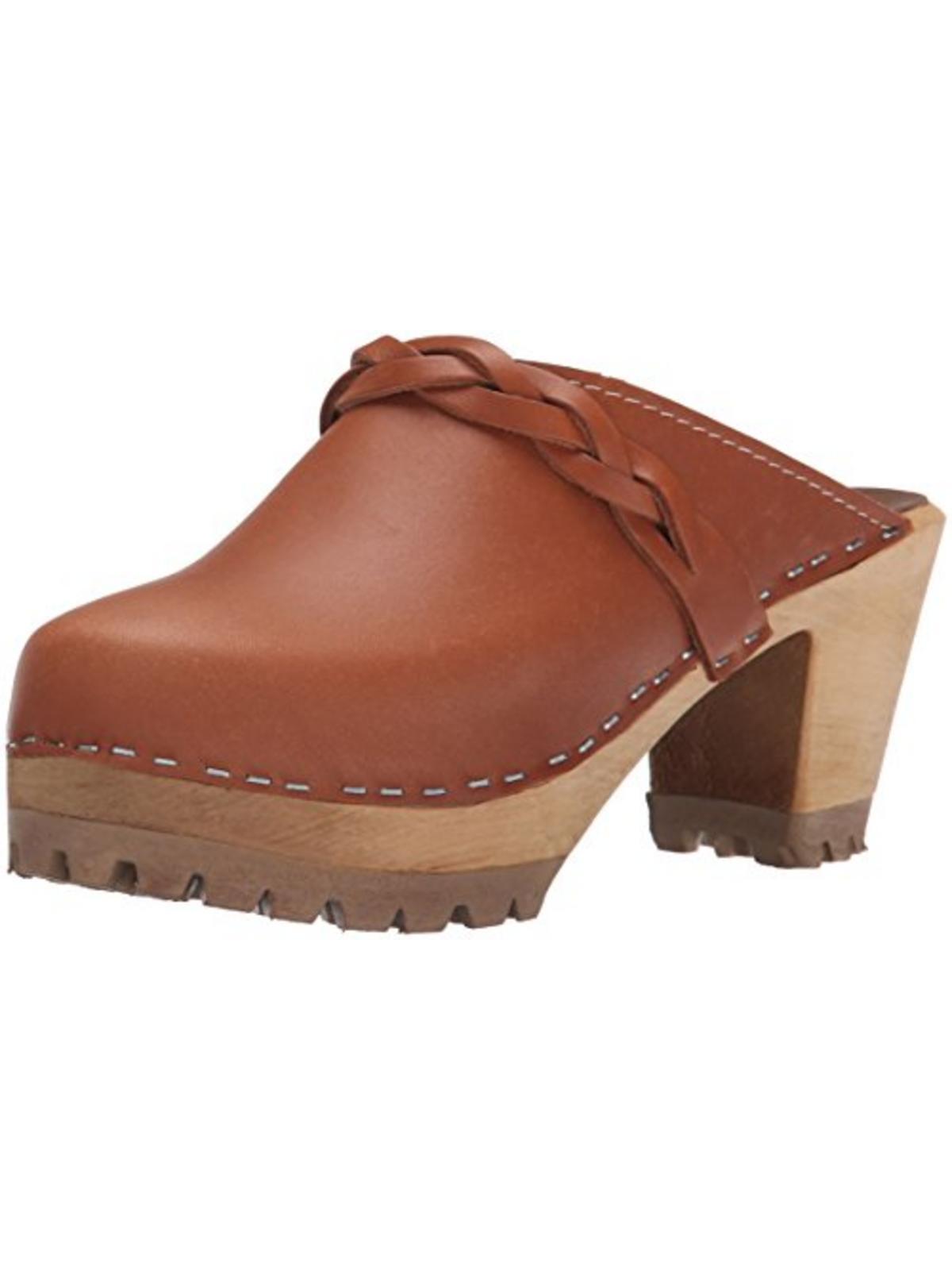 MIA Elsa Leather Braided Clogs in Brown | Lyst
