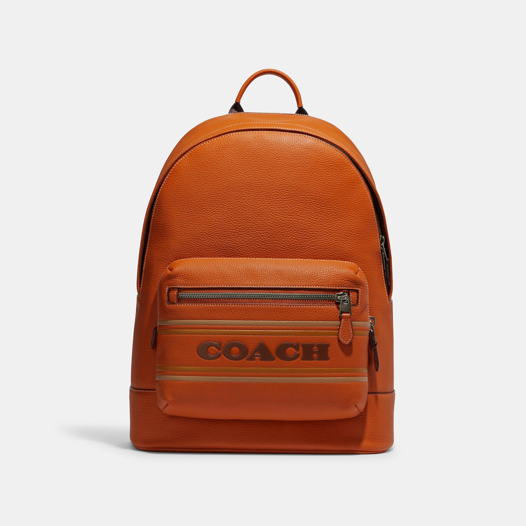 COACH West Backpack in Orange | Lyst