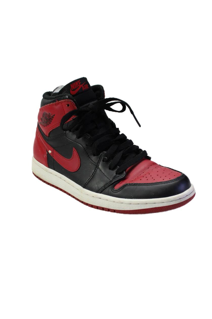 Nike Air Jordan Leather Two-Toned Retro Lace Up High Top Sneakers in ...