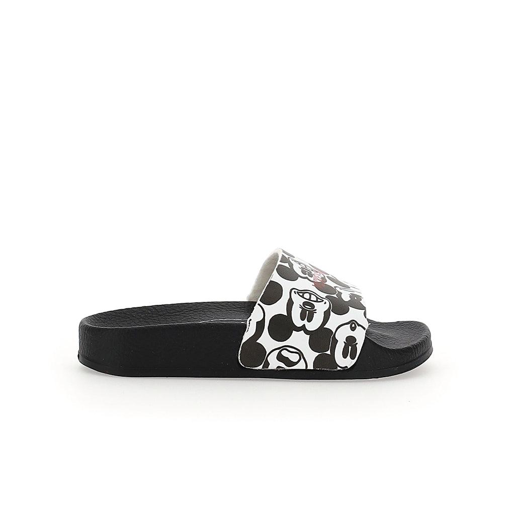 MOA Mickey Mouse Logo Beach Slides in Black | Lyst
