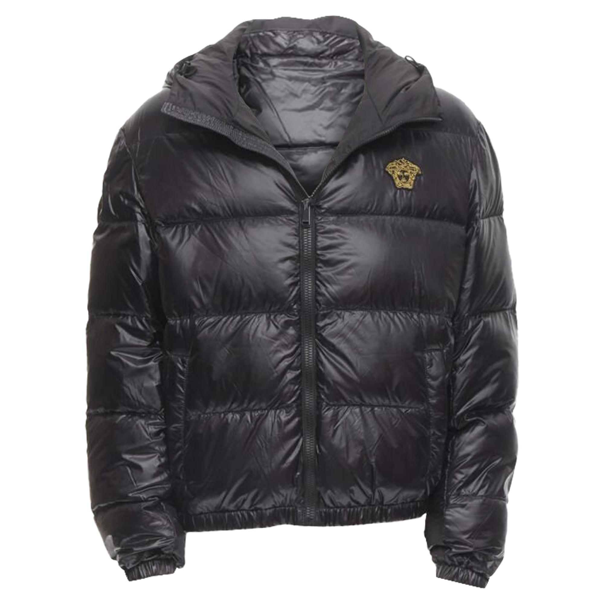 Versace Medusa Badge Goose Down Duvet Puffer Jacket in Gray for Men | Lyst