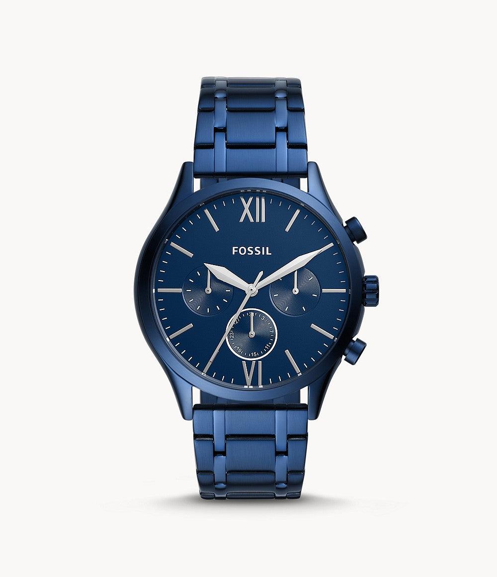 Fossil Fenmore Midsize Multifunction, Blue-tone Stainless Steel Watch ...