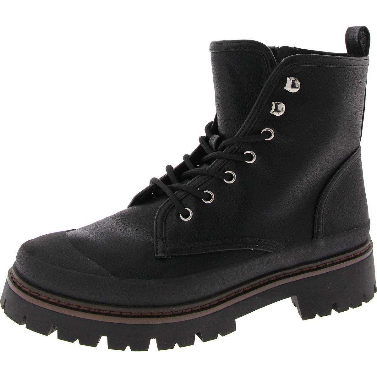 Giani Bernini Lace Up Lug Sole Combat & Lace-Up Boots in Black | Lyst