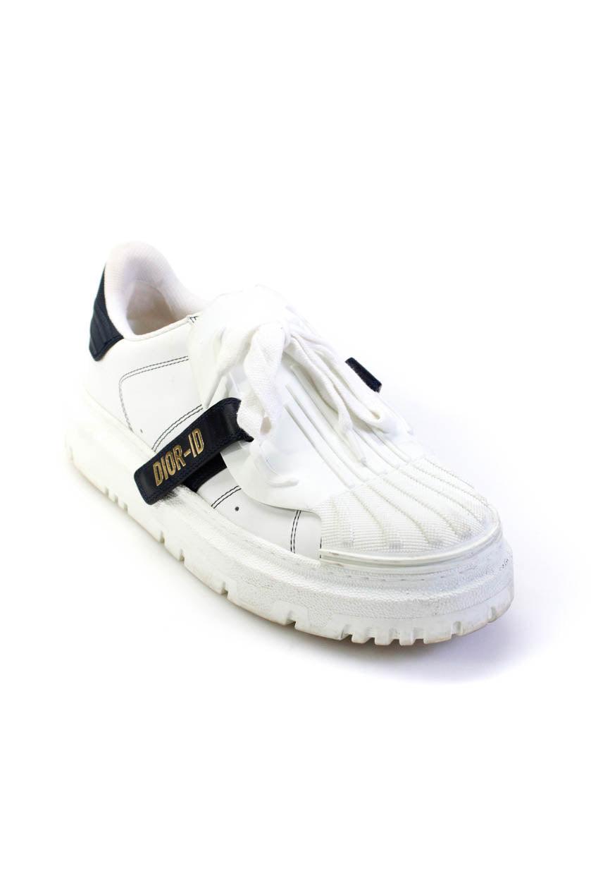 Dior Leather Rubber Toe Box Trainer Sneakers in White for Men | Lyst
