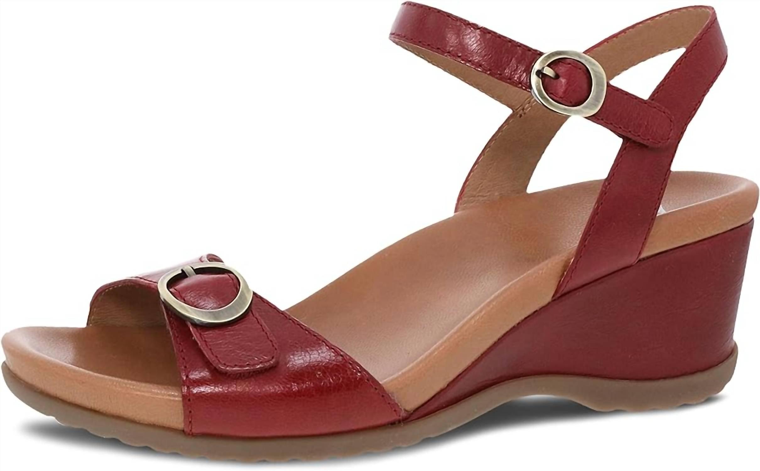 Dansko Arielle Wedge Sandal in Brown | Lyst
