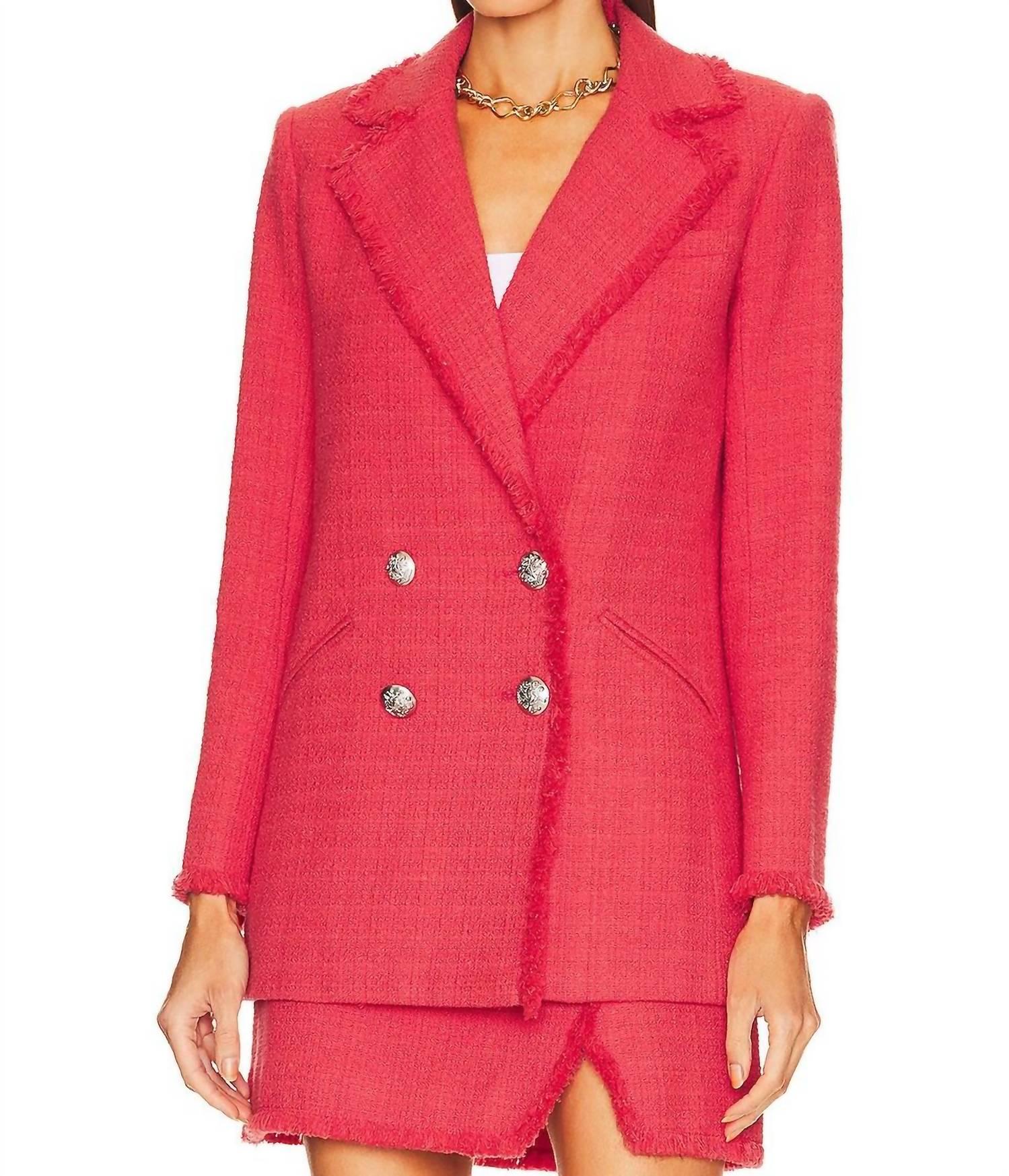 Veronica Beard Nayeli Dickey Suit Jacket in Red | Lyst