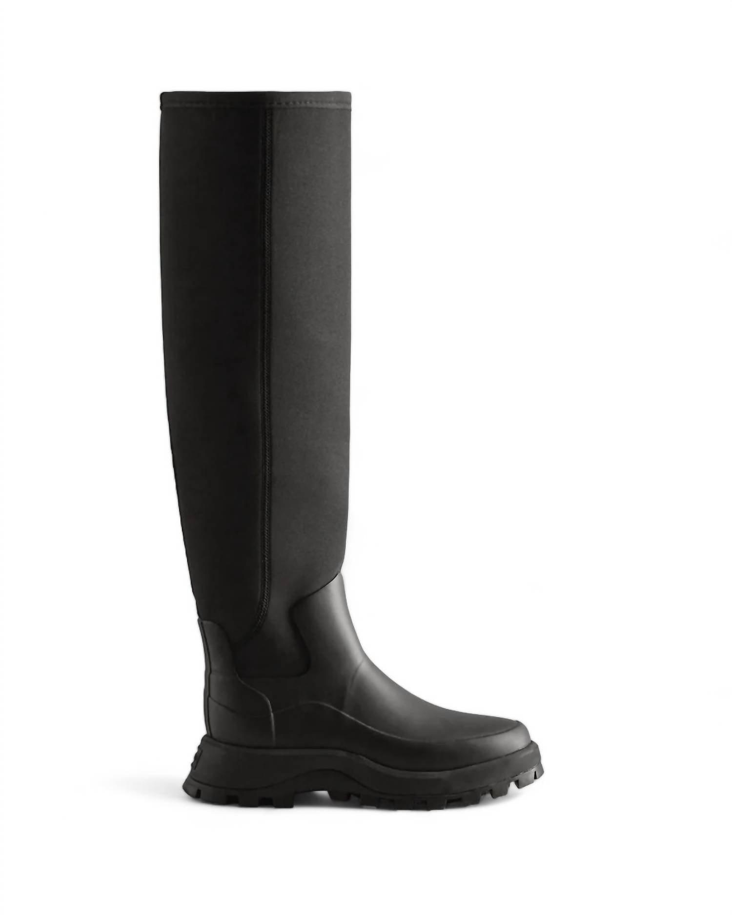 HUNTER City Explorer Neon Tall Boot in Black | Lyst