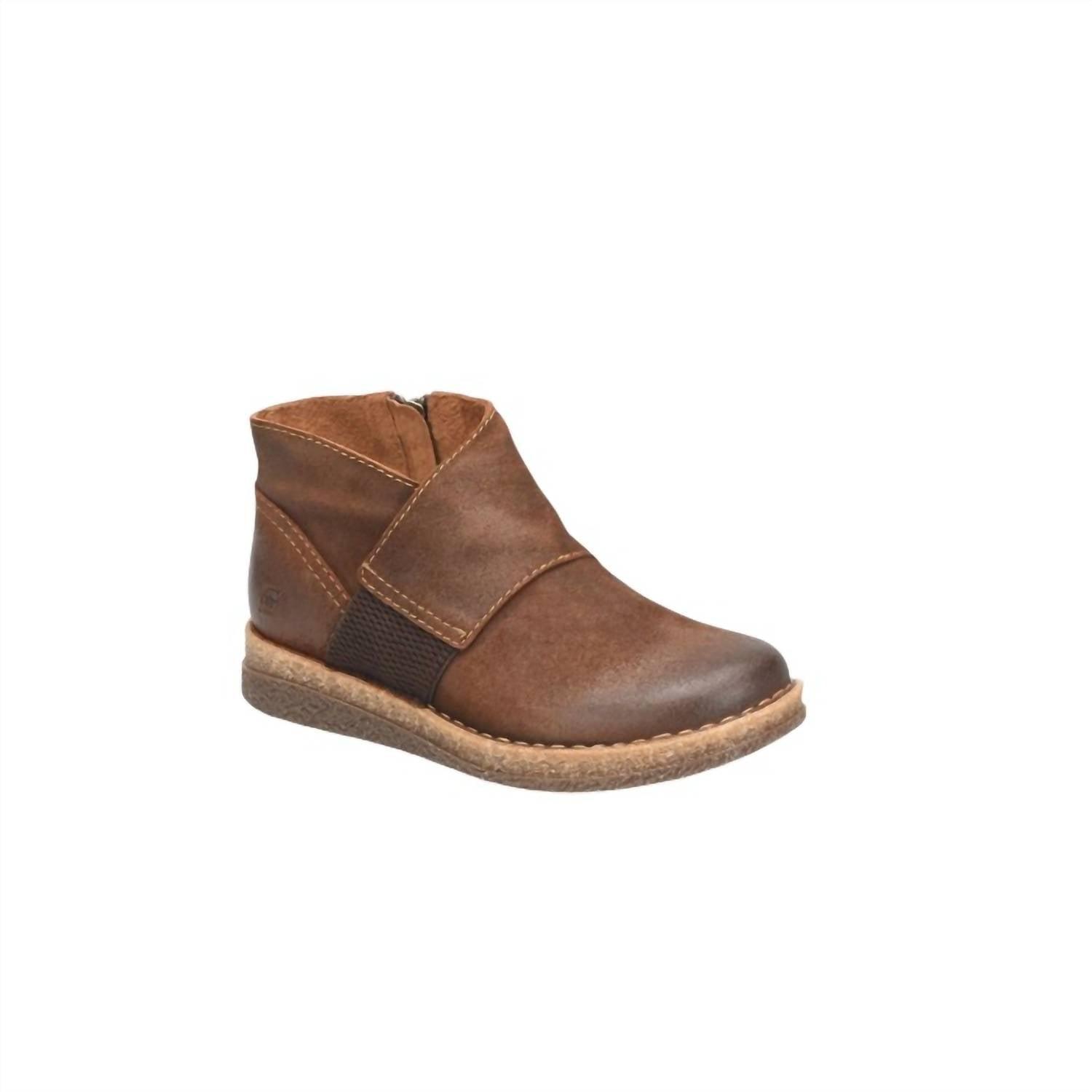 Born Distressed Leather Ankle Boots in Brown | Lyst