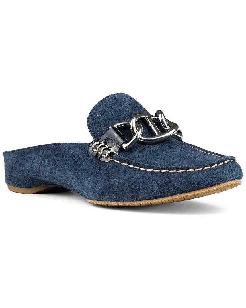 Donald J Pliner Barney Leather Mule in Blue | Lyst