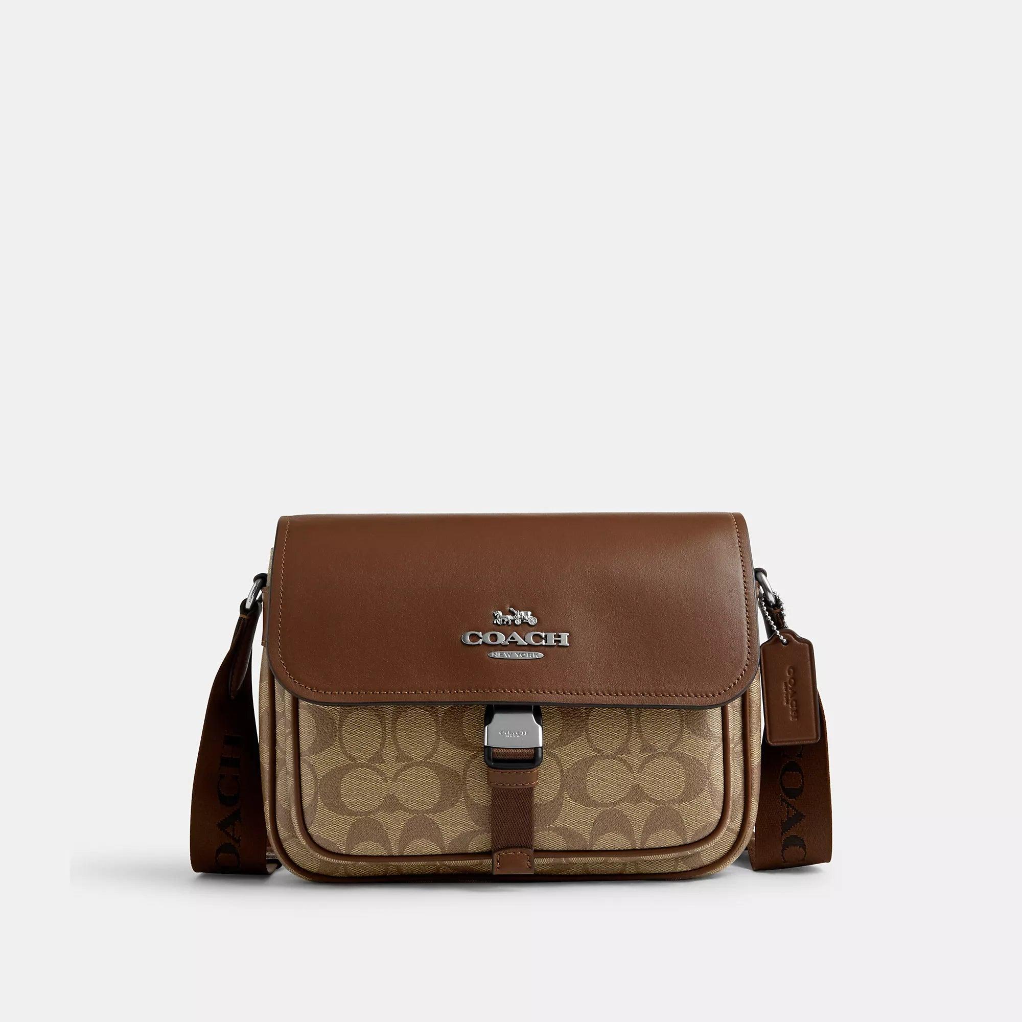 COACH Pace Messenger Bag In Signature Canvas in Brown | Lyst