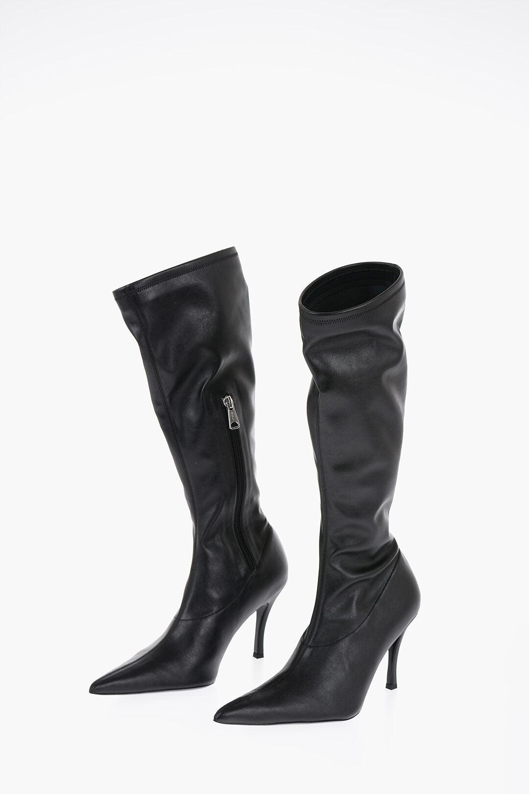 DIESEL Vegan Leather D-Venus Kbt Boots With Pointed Toe in Black | Lyst