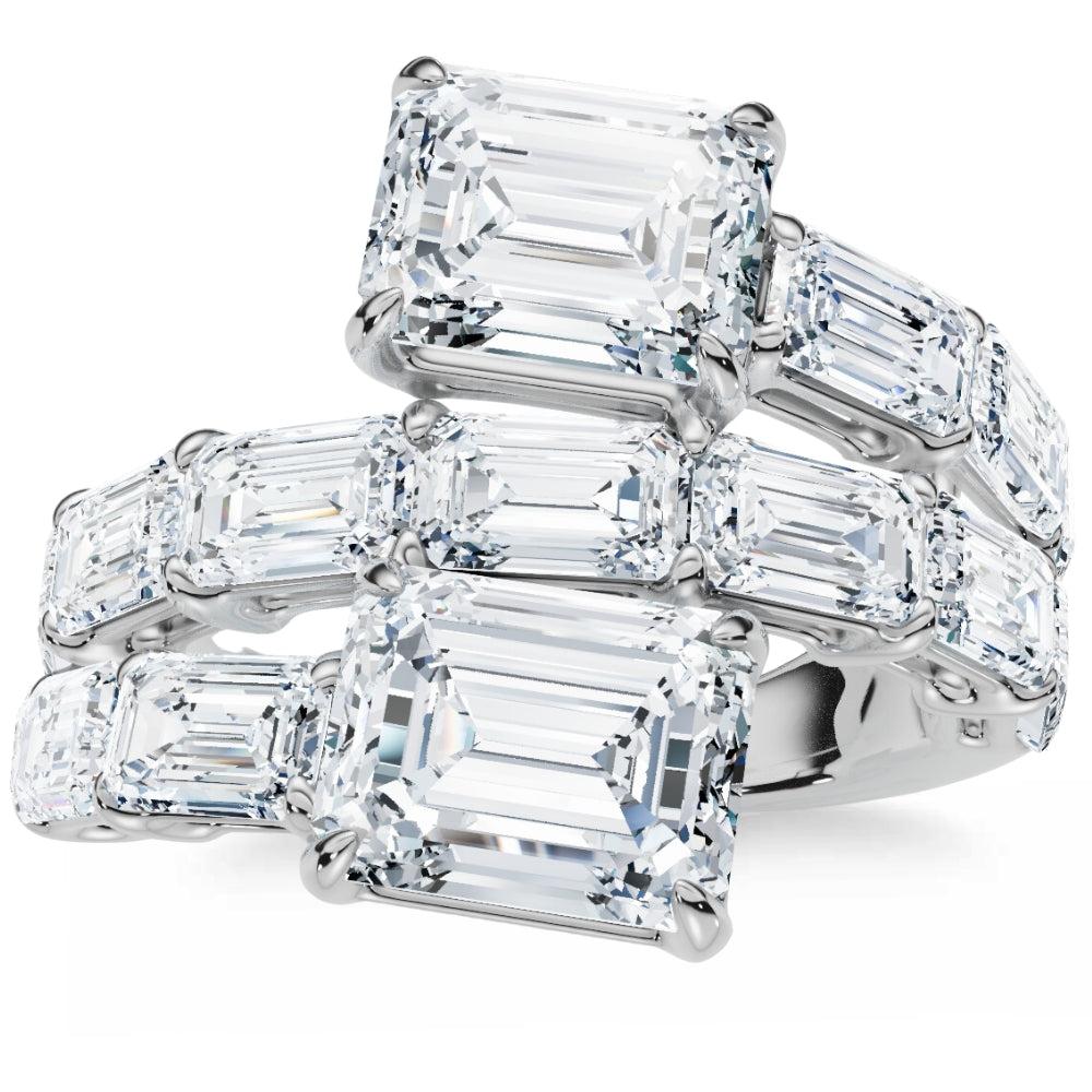Pompeii3 6 1/2Ct Emerald Cut Diamond Ring Right Hand Anniversary Band ...