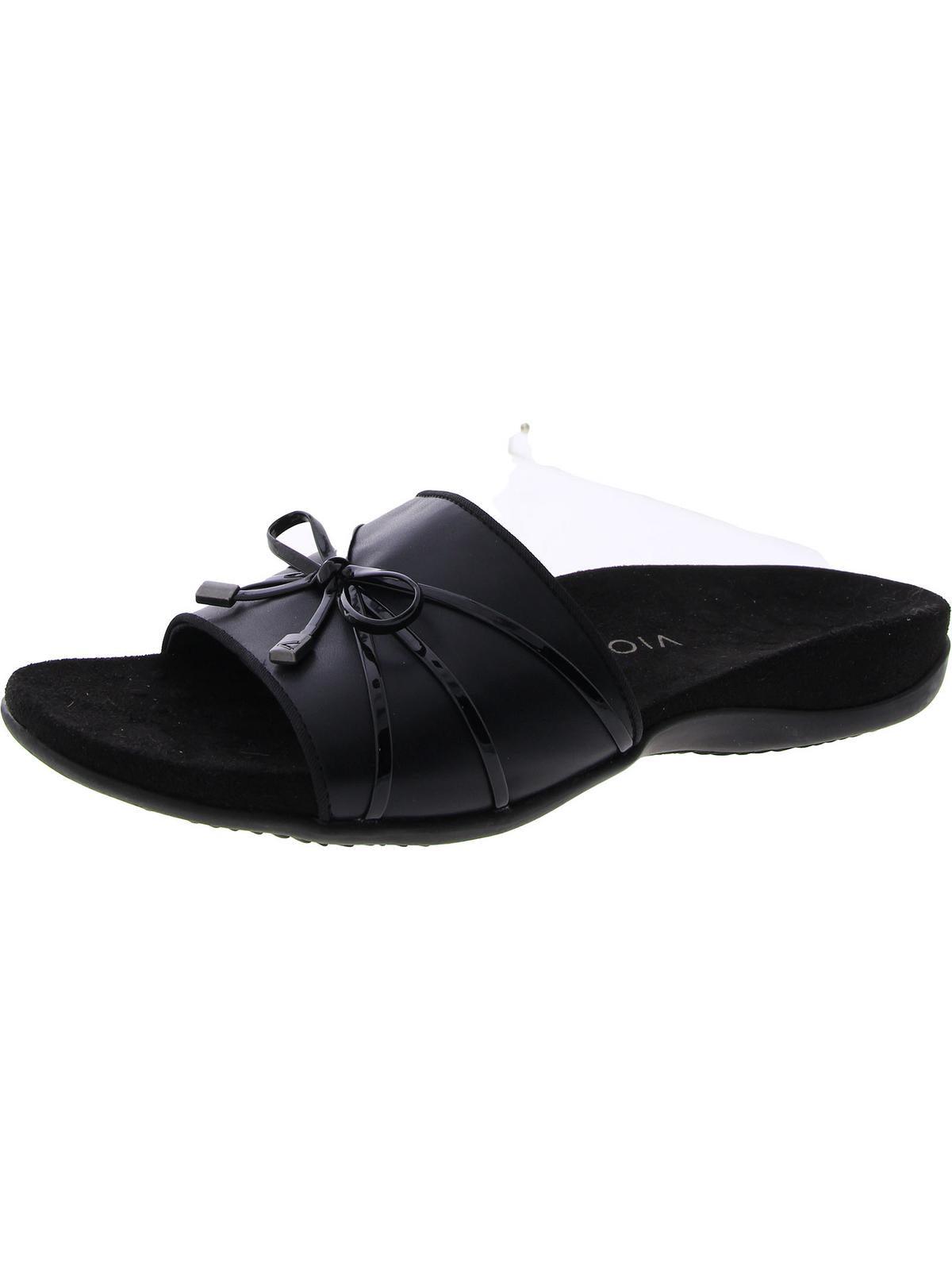 Vionic Bella Bow Slip-On Slide Sandals in Black | Lyst