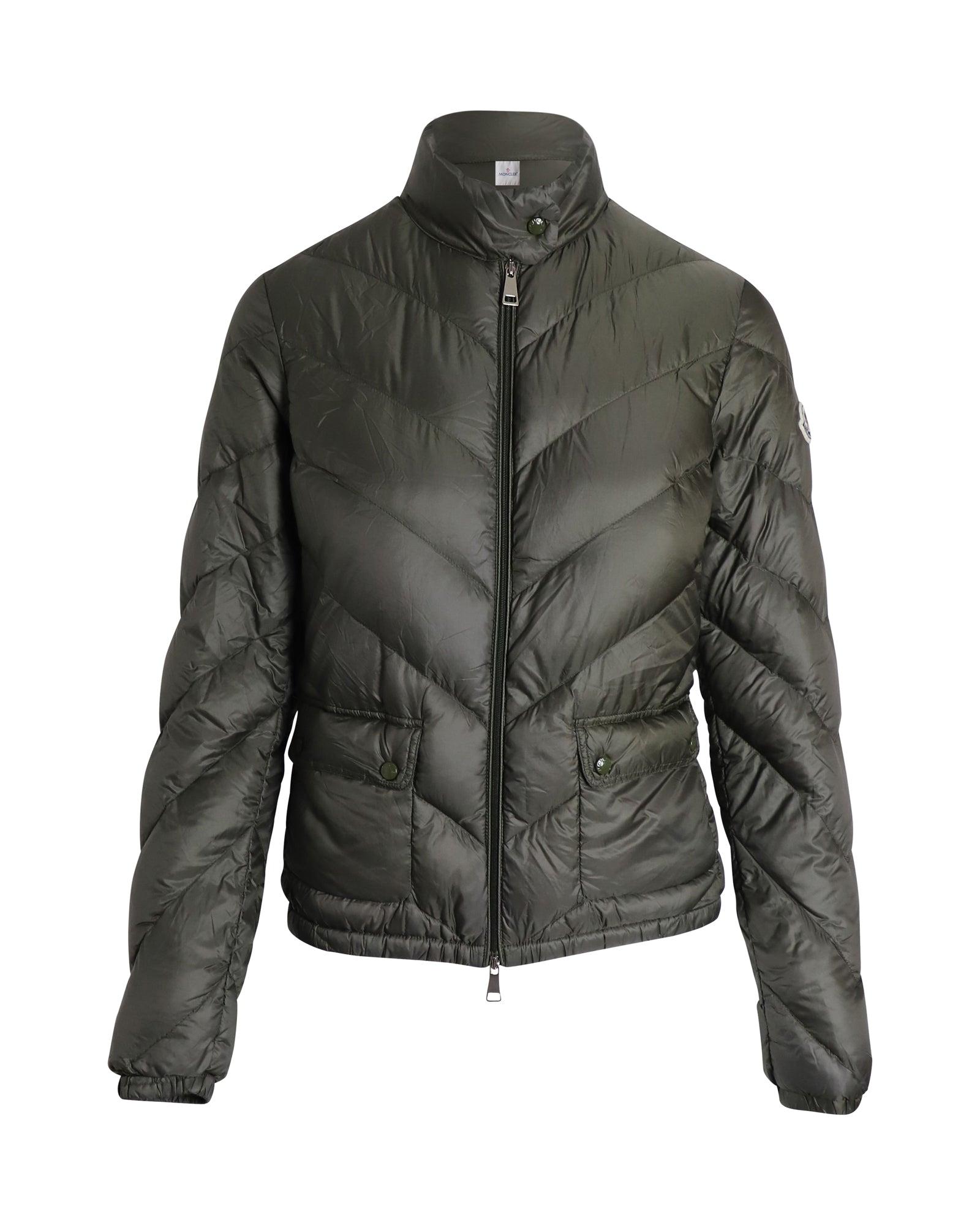 Moncler Quilted Puffer Jacket in Gray | Lyst